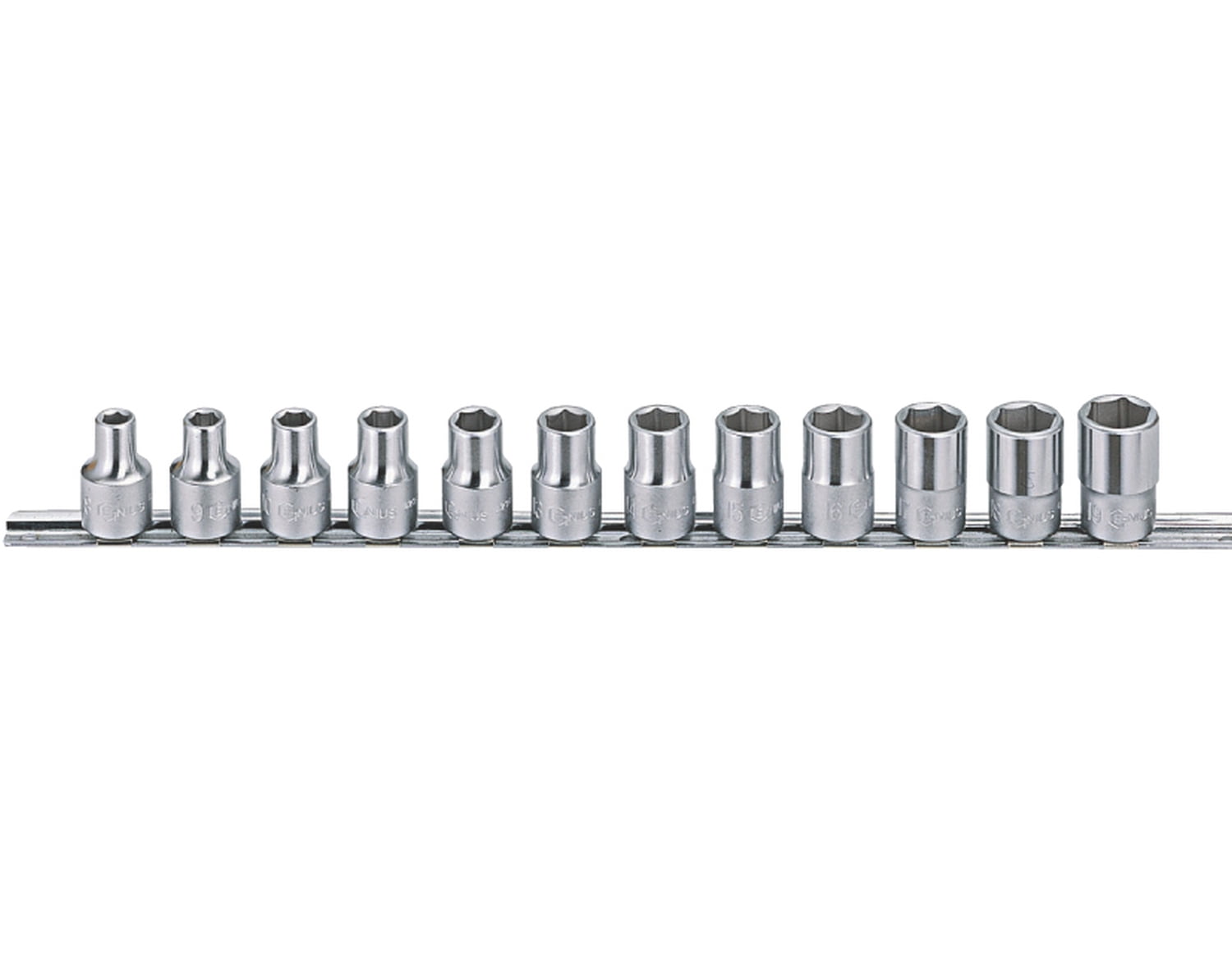 Genius Tools 12 Piece 1/2" Dr. Metric Hand Socket Set - GS-412S ...
