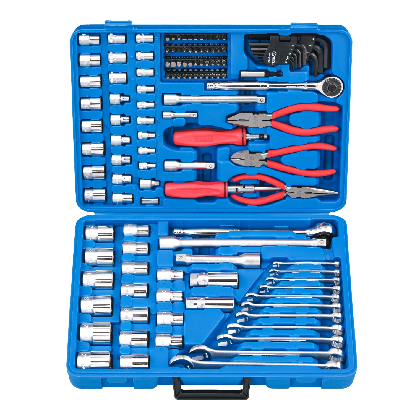 Genius Tools 125 Piece 1/4", 3/8" & 1/2" Dr. Metric Tool Set - AC ...
