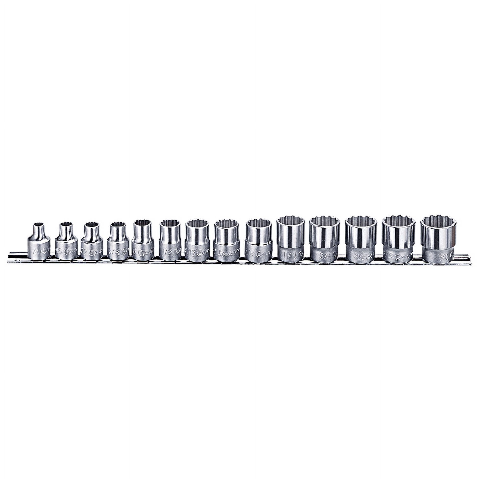 Genius Tools 14 Piece 3/8" Dr. SAE Hand Socket Set (12-Point) - TW-314S ...