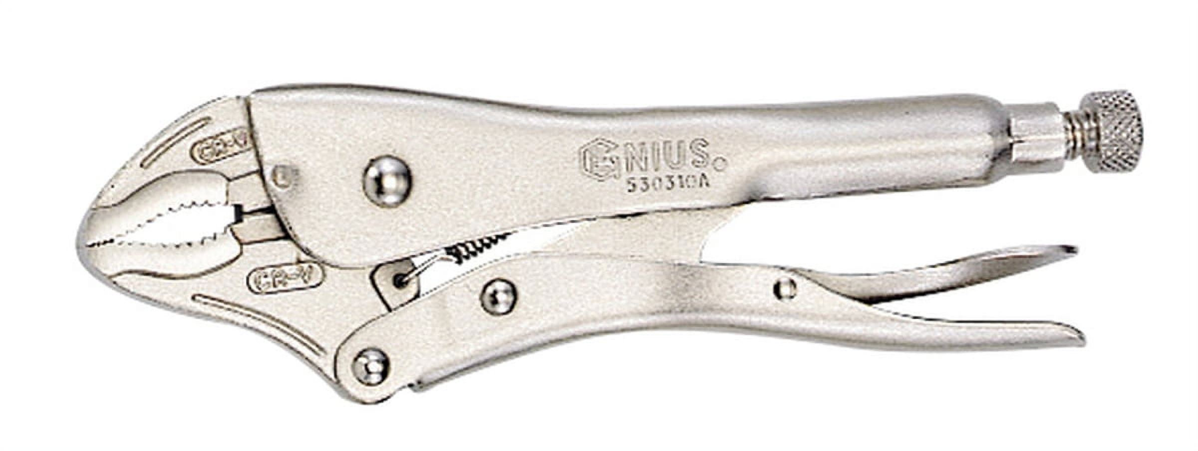 Genius Tools Curved Jaw Locking Pliers with Cutter, 250mmL - 530310A ...