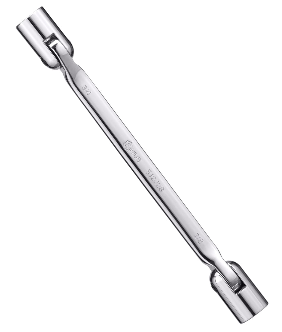 Genius Tools Double Flexible Socket Wrenches -Mirror Finish 14 x 15 mm ...
