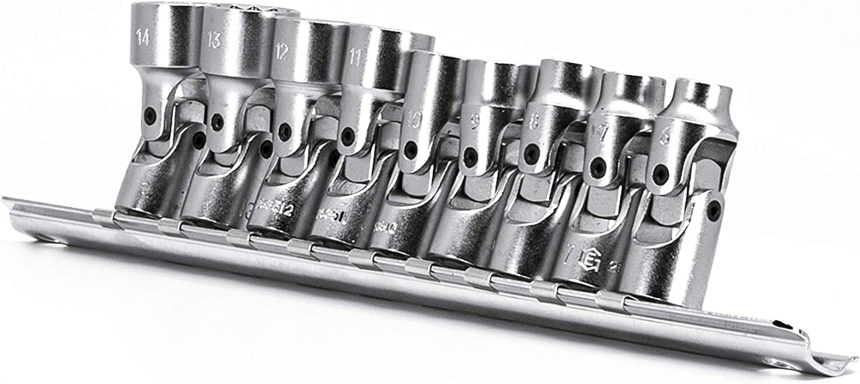 Genius Tools US-209M - 9 Piece 1/4" Drive Universal Hand Socket Set (12 ...