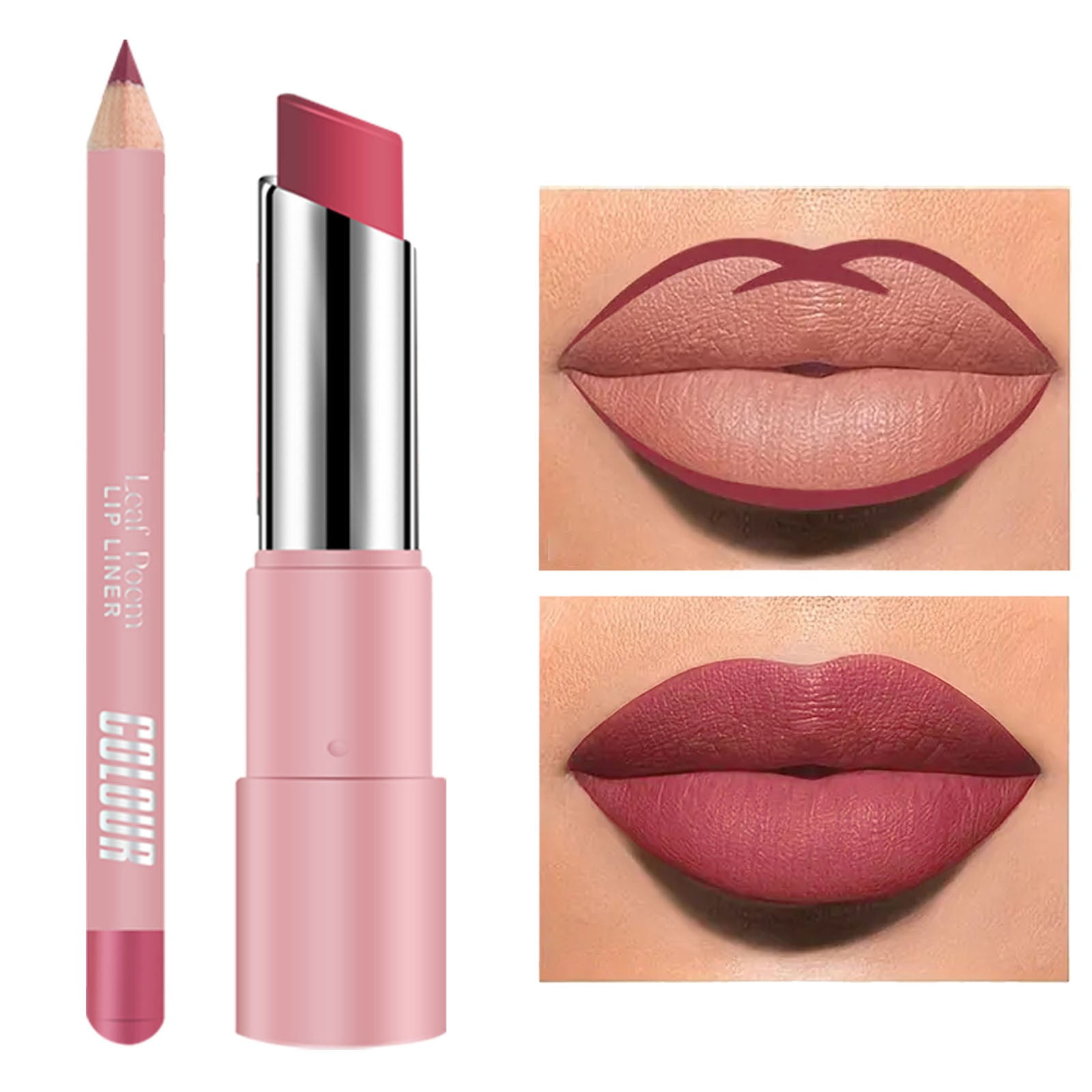 Genli Lifter Glaze Oil Balm, Vegan Lipstick and Lip Liner Combo Set ...