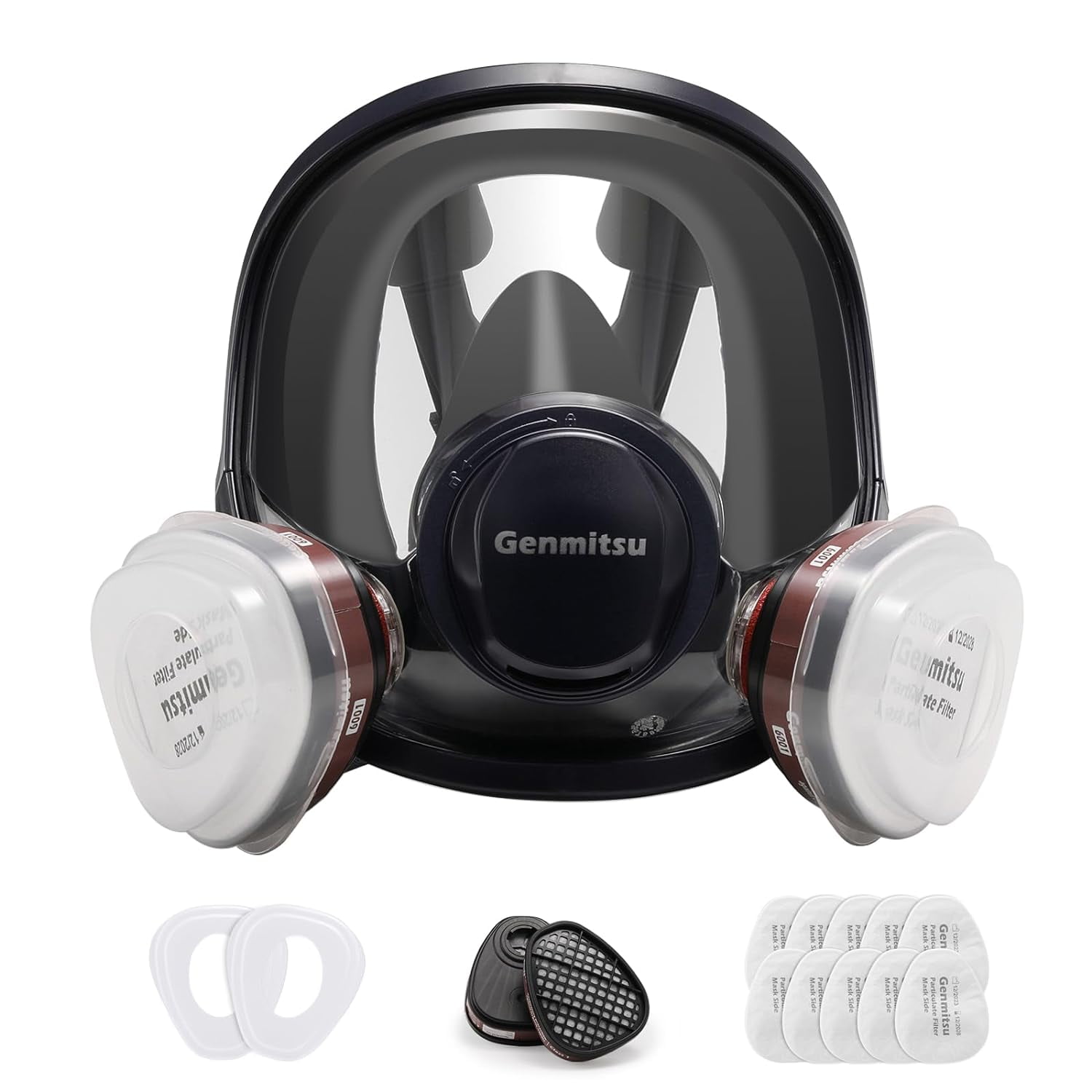 Genmitsu Full Face 6800 Respirator Mask - Reusable Large Size Mask ...