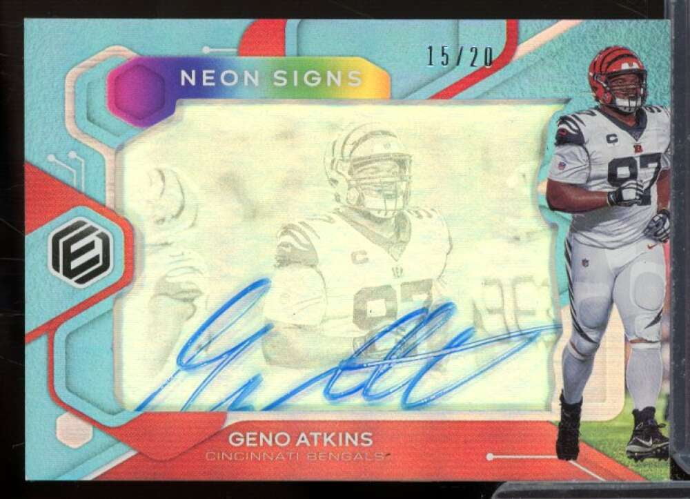 Geno Atkins Card 2020 Panini Elements Neon Signs Blue #18 - Walmart.com