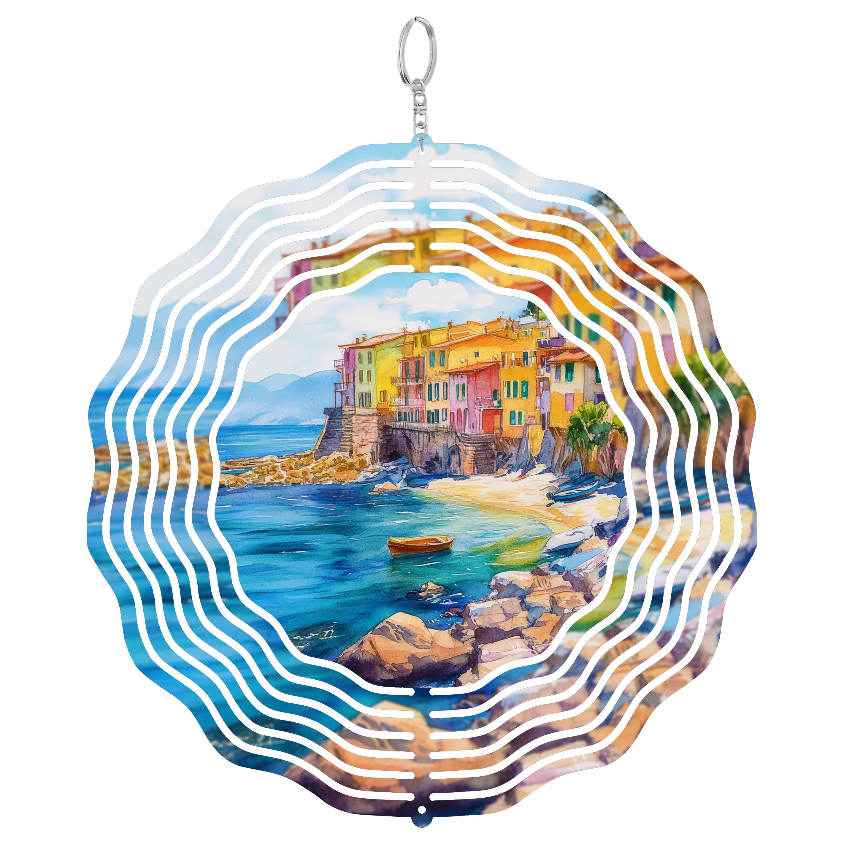 Genoa Italy Port City 3D Wind Spinner Stainless Steel Yard Art Garden ...