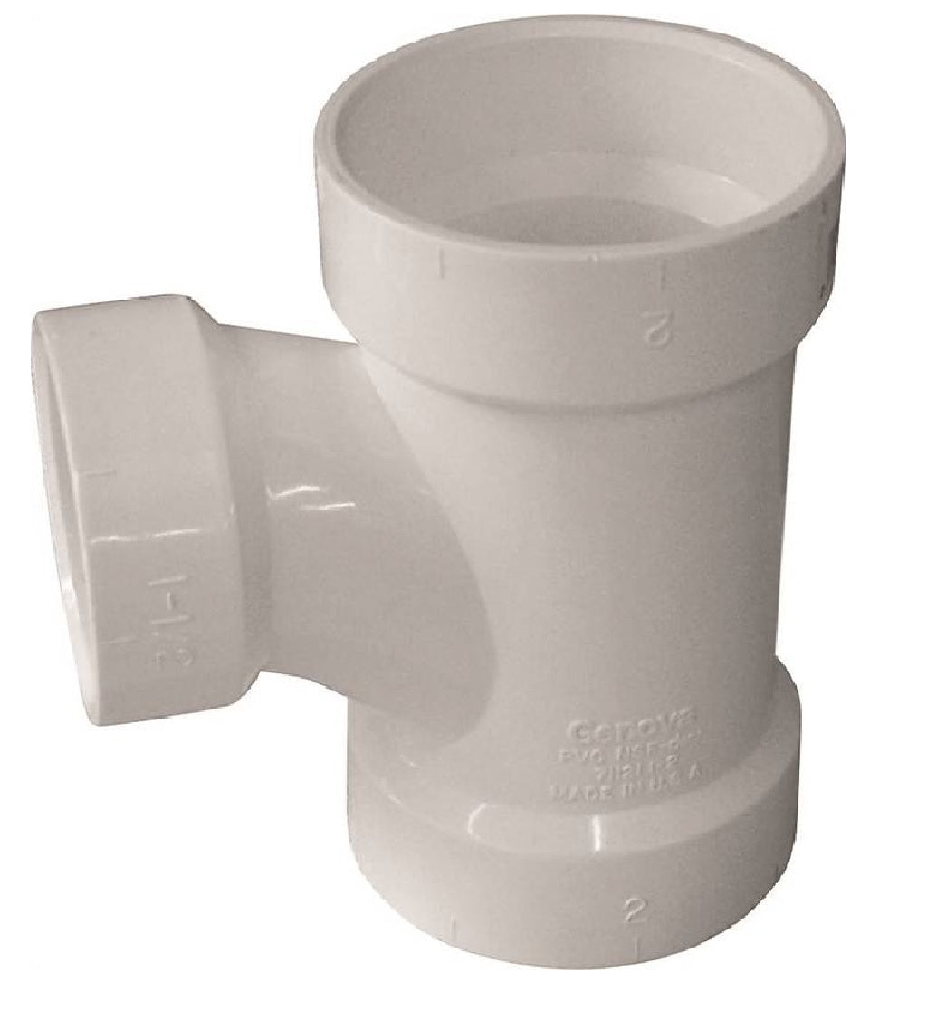 Genova 192138P/71141 PVC Reducing Sanitary Tee, 4 x 1-1/2 Inch, Each ...
