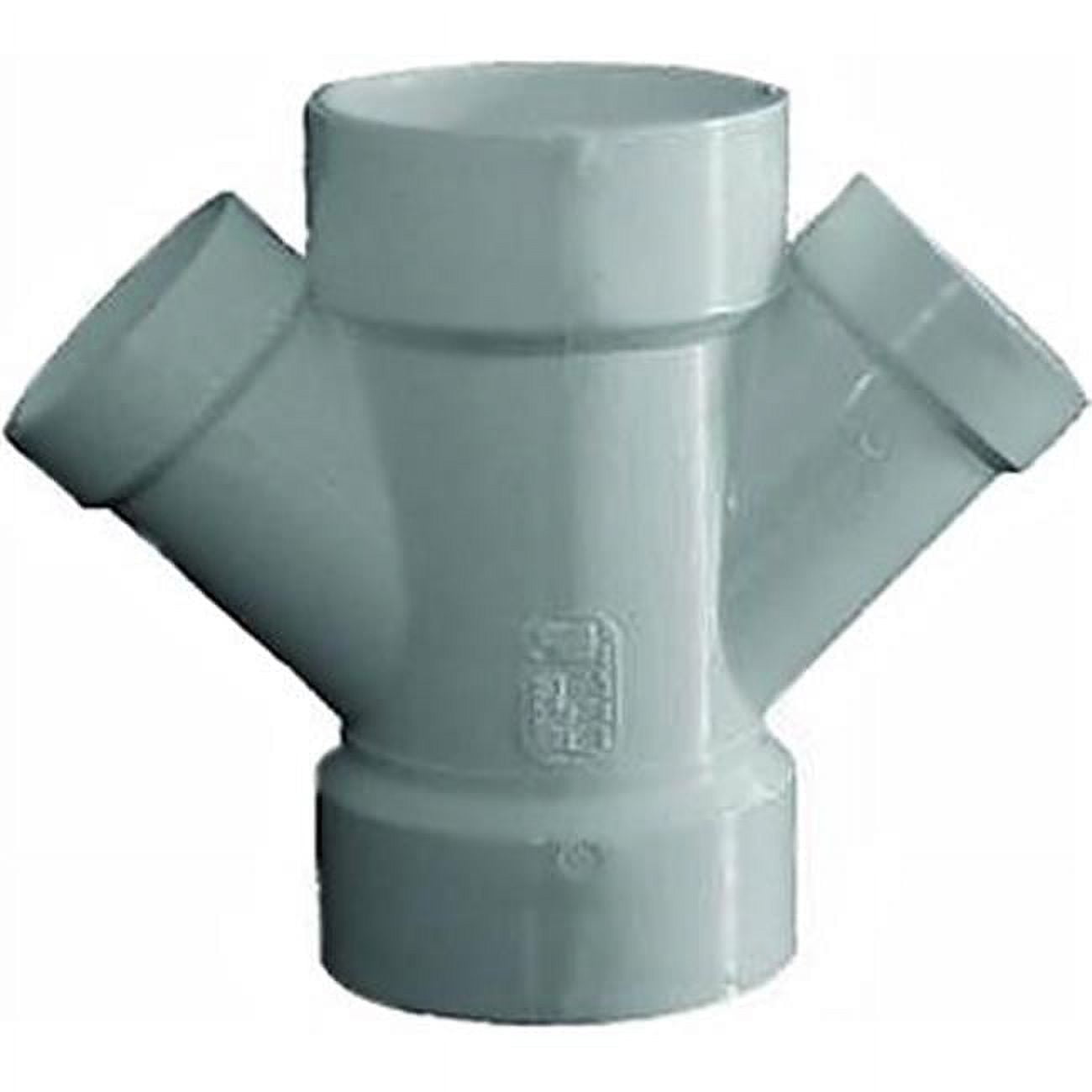 Genova 73442 4 x 2 in. Reducing Double Wye Pipe Fitting, White ...