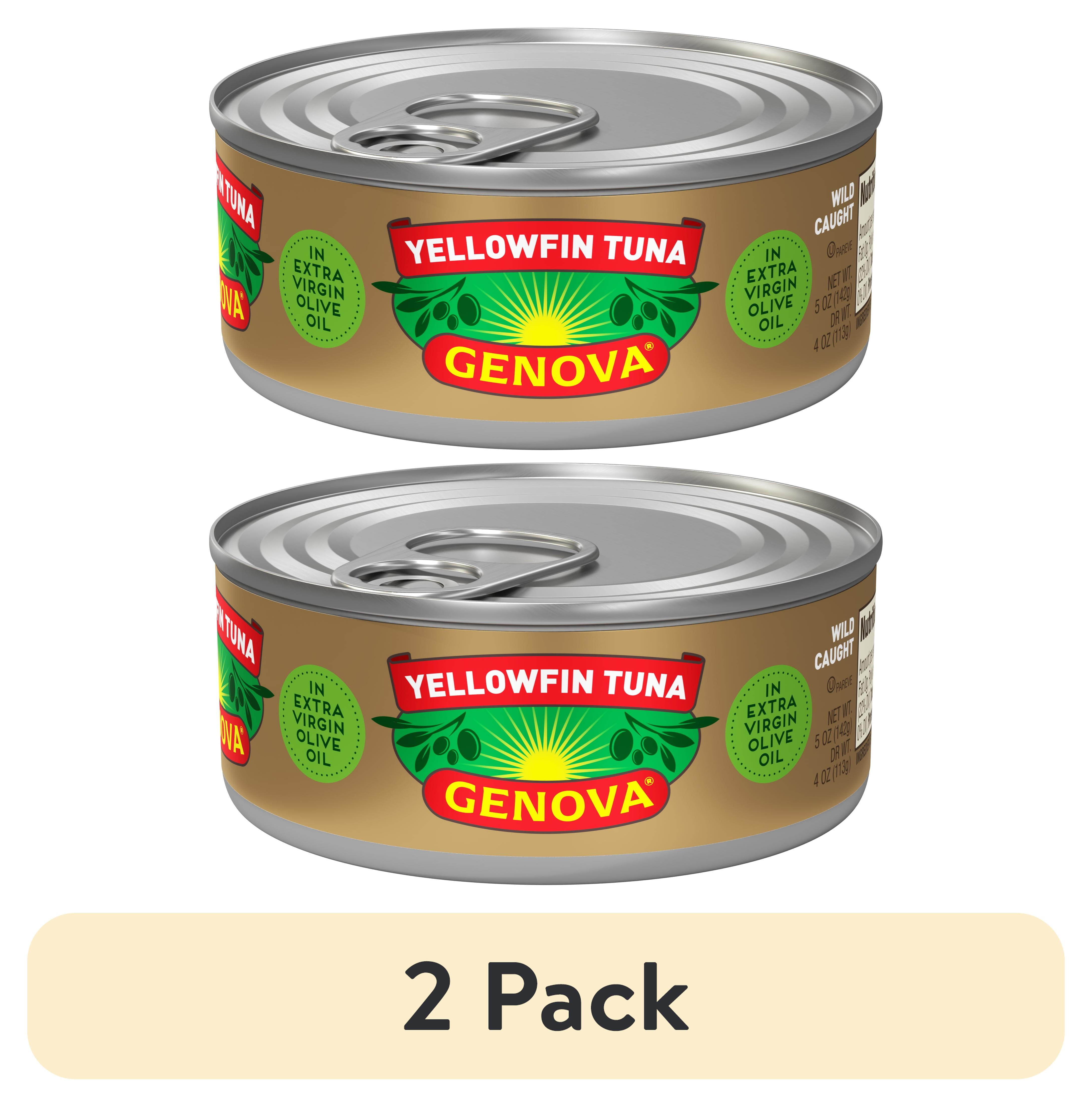 (2 pack) Genova Premium Yellowfin Tuna in Extra Virgin Olive Oil 5 oz ...