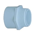 30415 PVC Pressure Pipe Fitting, Male Adapter, White PVC, 1-1/2-In ...
