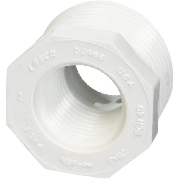 Genova Products 34315 PVC Sch. 40 Threaded Reducing Bushings, 1" x 1/2 ...