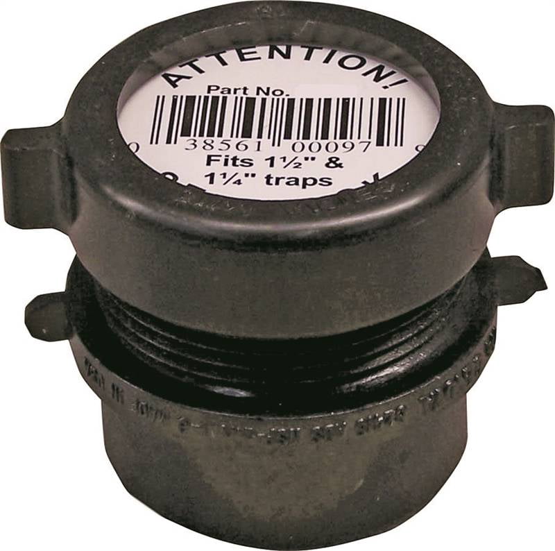 Genova Products ABS Trap Adapter - Durable Black 1.5in Trap Adapter - 1 ...