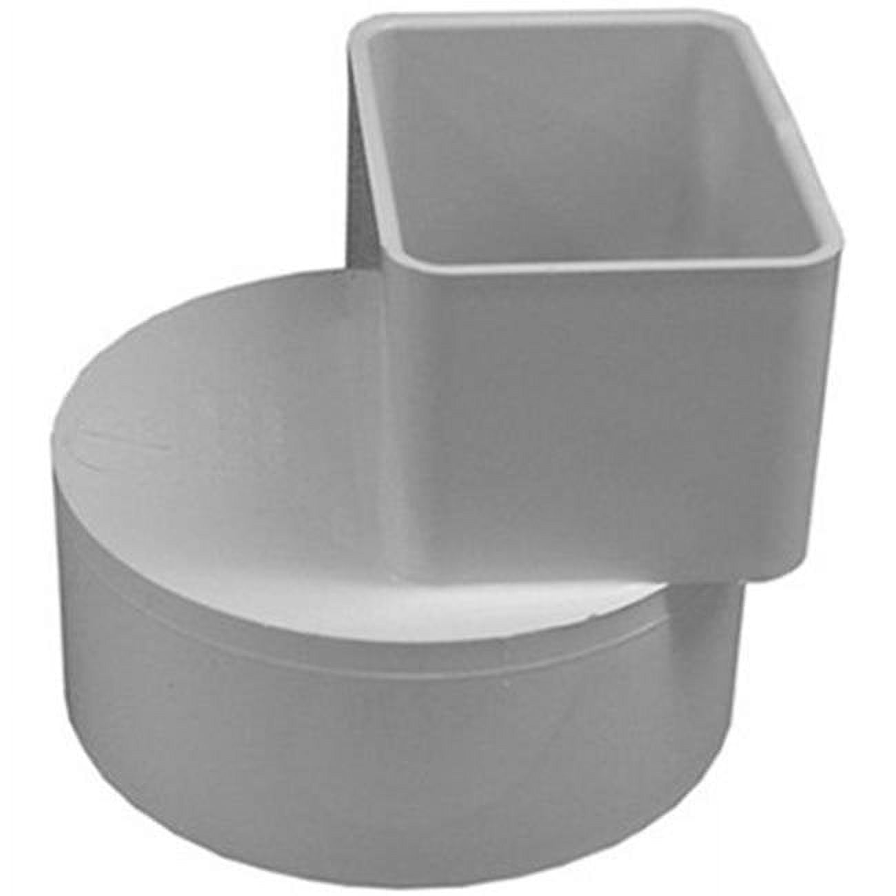 Genova Products V-1714 2 x 3 x 4 in. PVC Offset Flush Downspout Adapter ...