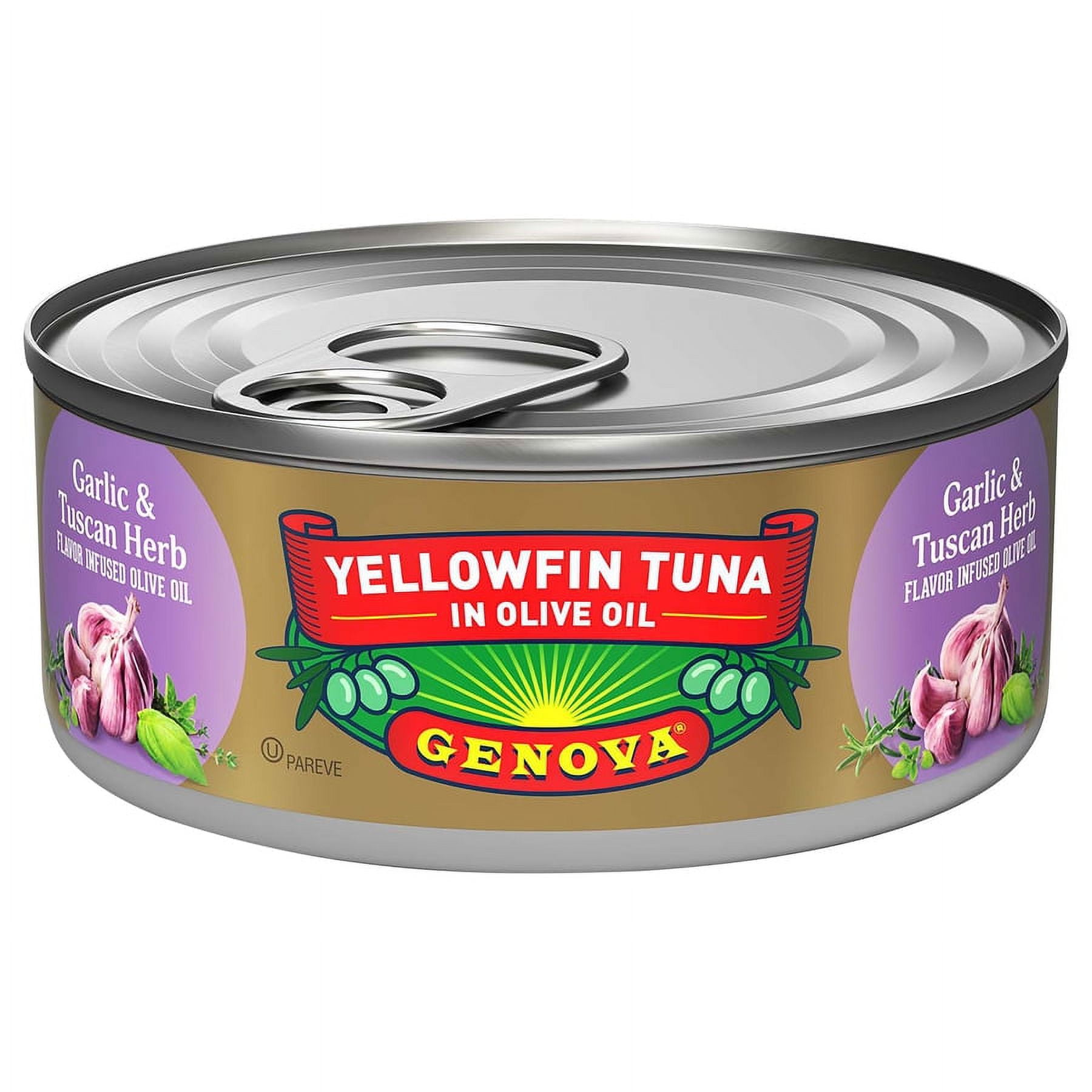 Genova Premium Yellowfin Tuna, Garlic and Tuscan Herb Olive Oil, 5 oz ...