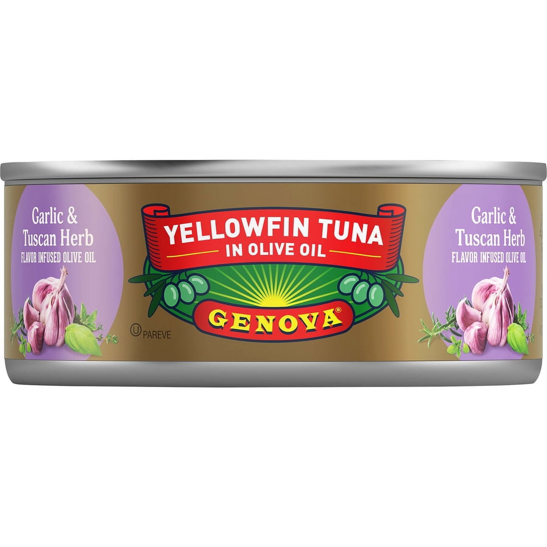 Genova Yellow Fin Tuna in Garlic and Tuscan Herb Infused Olive Oil, 5 ...