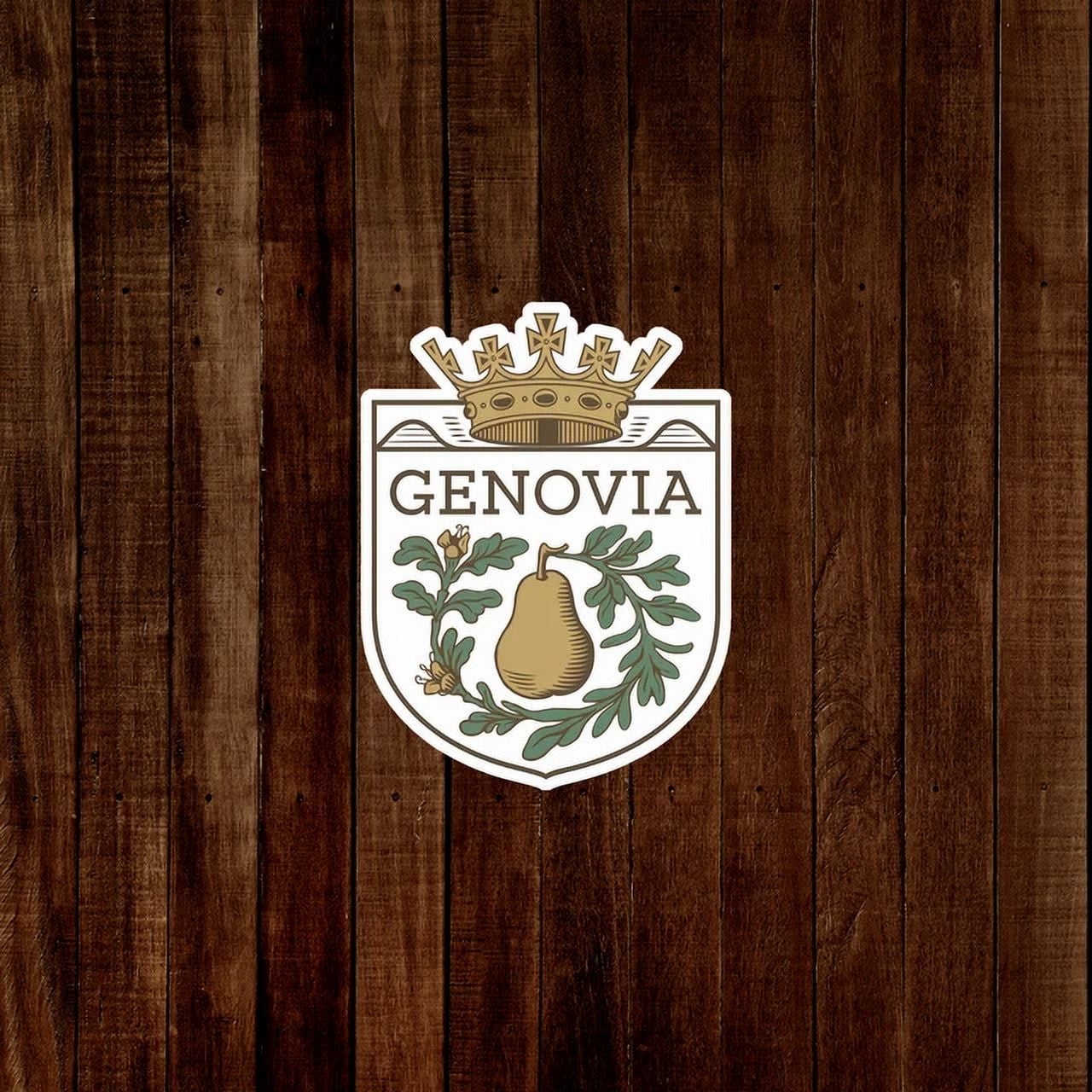 Genovia Coat Of Arms Sticker - Princess Diaries Inspired Pear & Oak ...