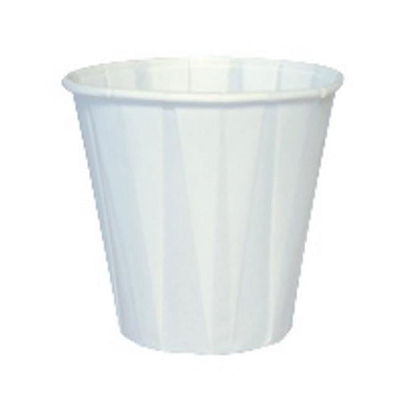 Genpak 597-W450F 3.5 oz. White Paper Pleated drinking Cup - Walmart.com