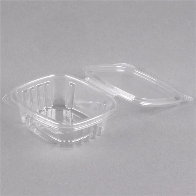 Genpak AD04 4 oz Hinged Deli Container Apet, Clear - Case of 400 ...
