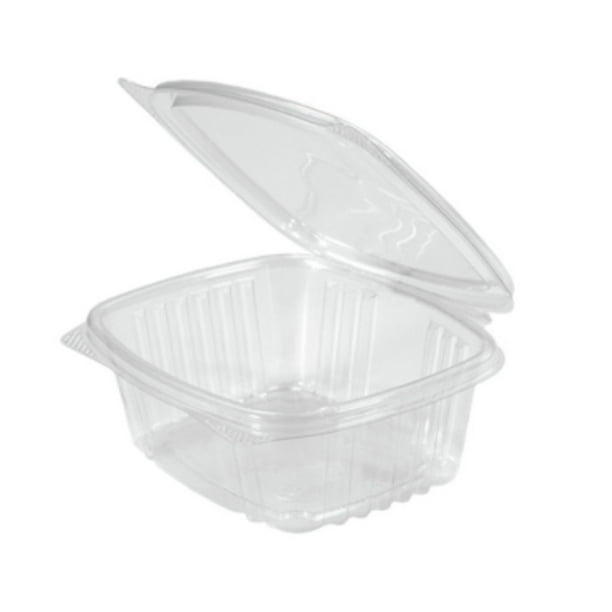Genpak AD12 Clear Hinged 12 Ounce Container - 200 / CS - Walmart ...
