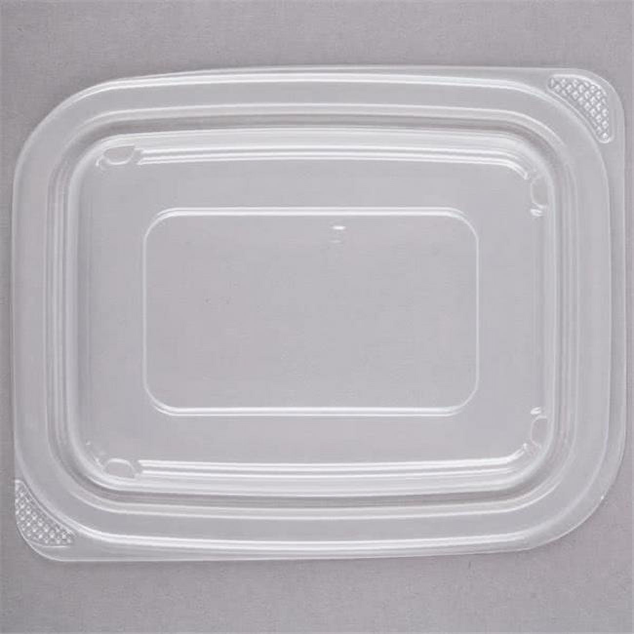 Genpak FPR916 Clear Plastic Rectangular Microwaveable Lid Container ...