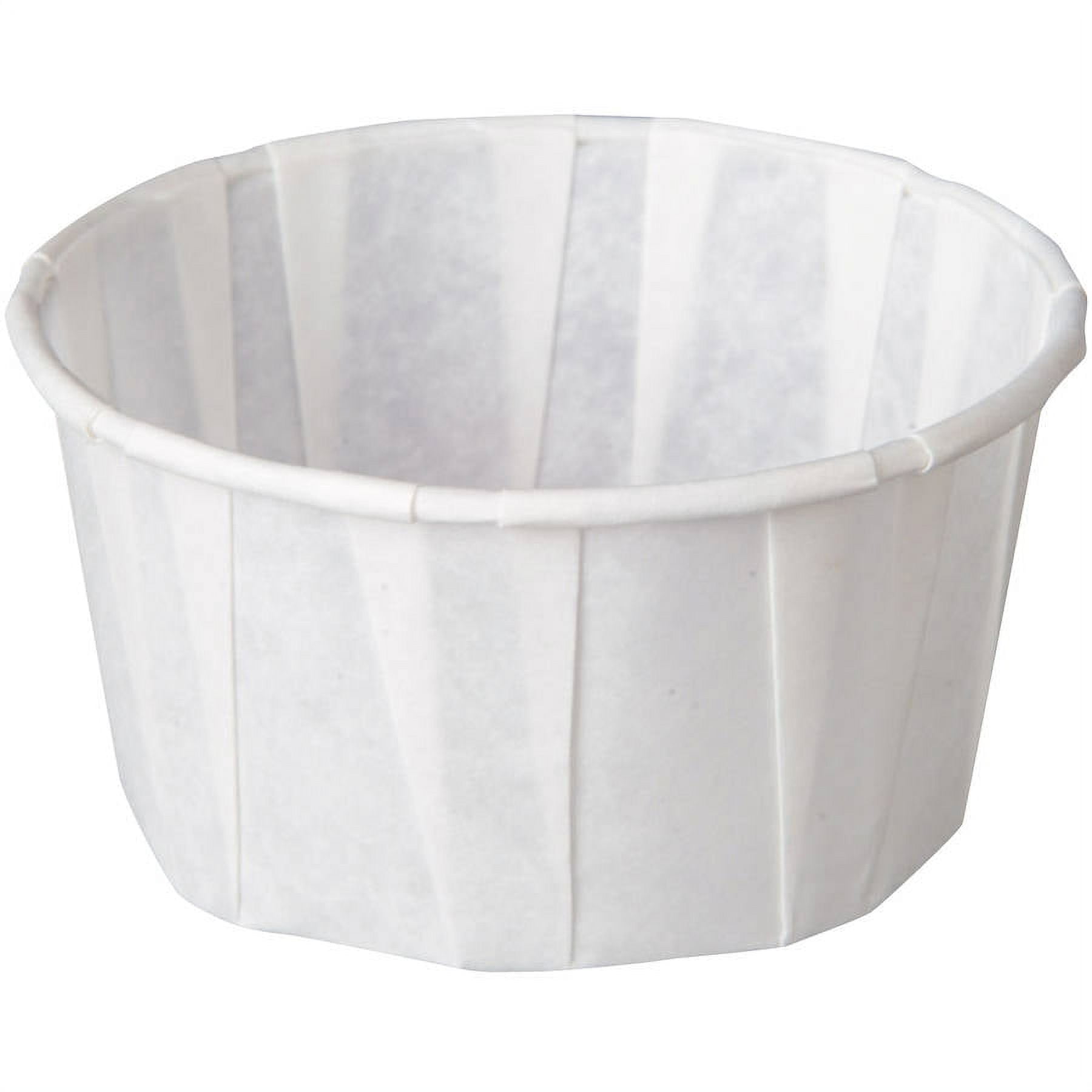 Genpak Pleated Squat Paper 4 Oz Portion Cups, White, 5000 count ...