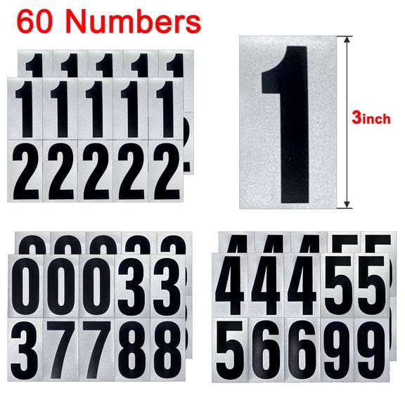 Vinyl Stick on Numbers