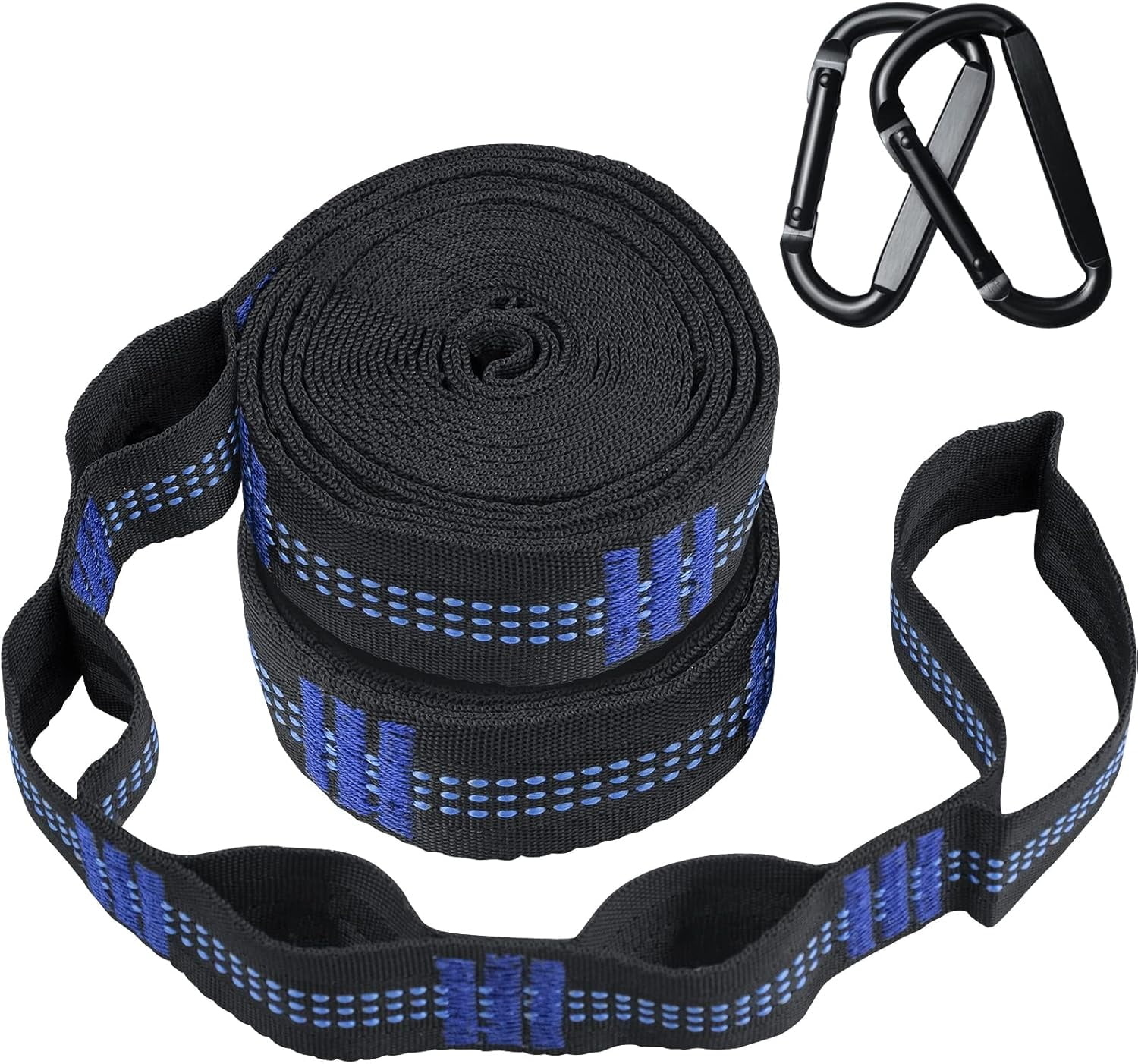 Genreen Hammock Tree Straps with Carabiners - Heavy Duty Swing Straps ...
