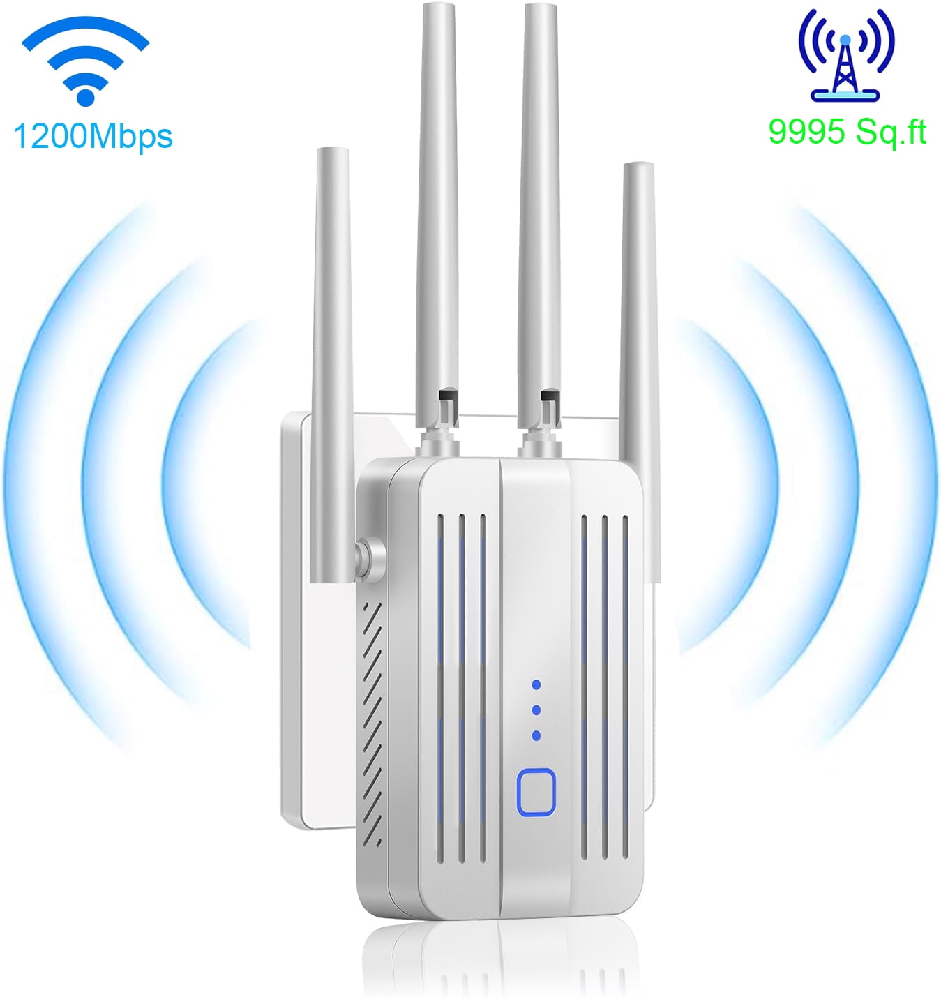Genreen WiFi Extender Signal Booster for Home: Internet Repeater Range Covers Up to 9995 Sq.ft ...