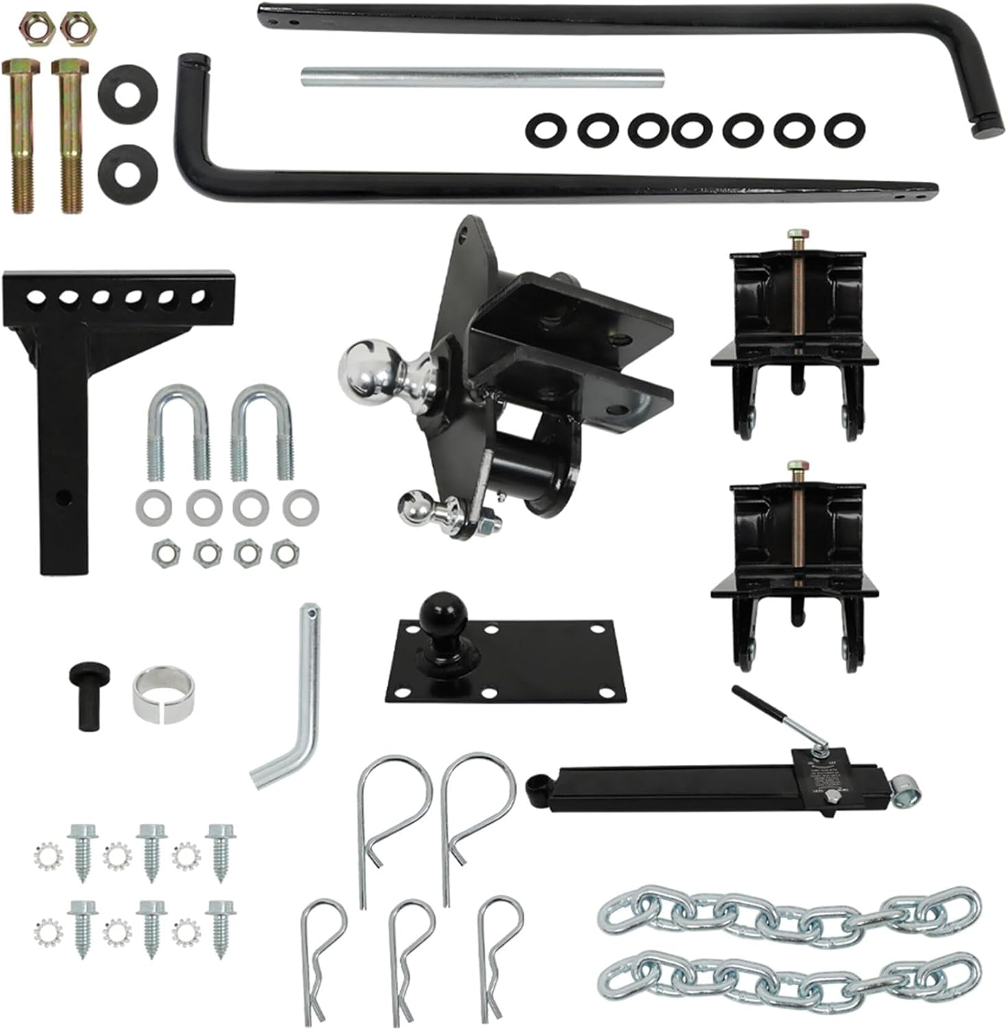 Genrics 1200lb RV Weight Distribution Hitch Interchangeable Spring Bars ...