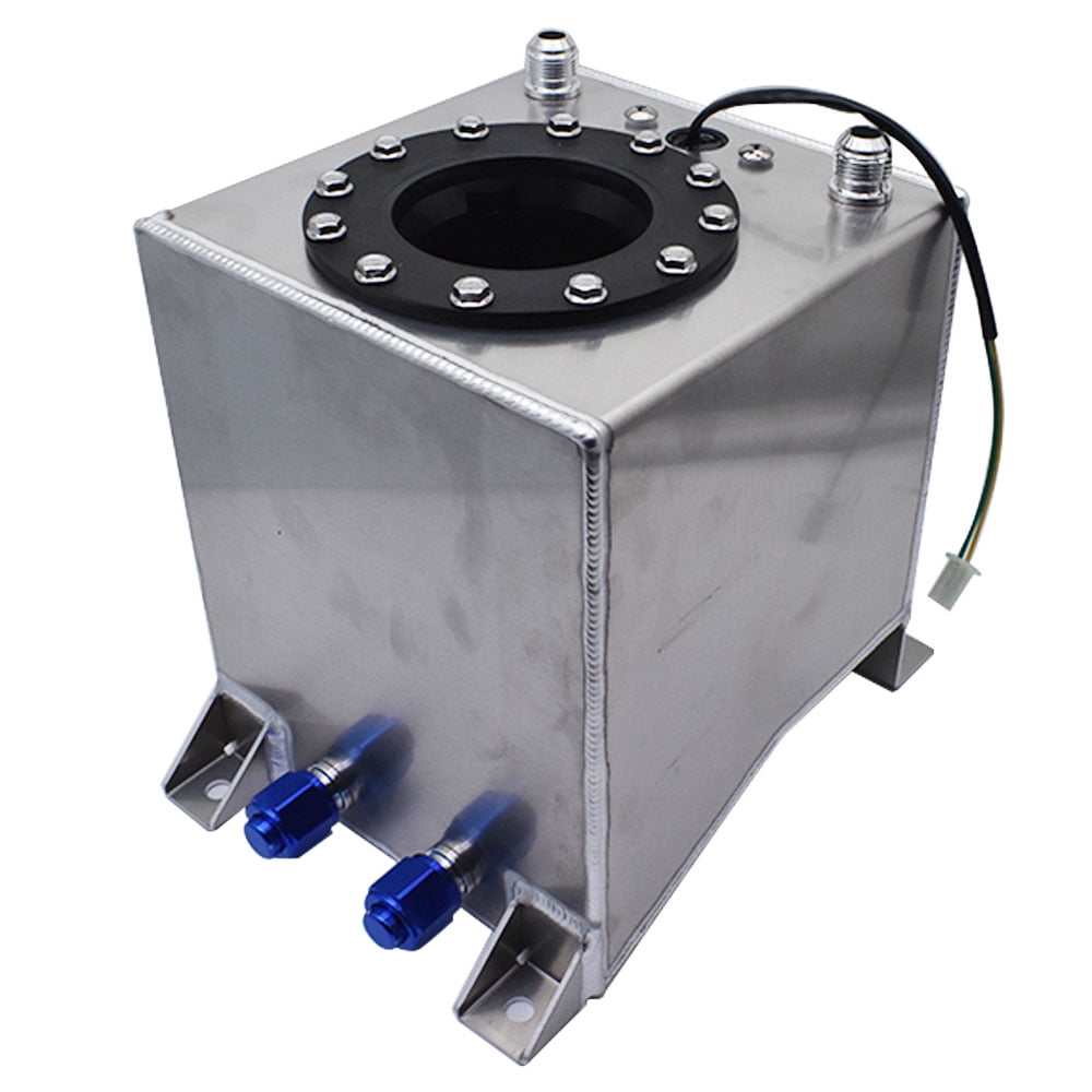 Genrics 2.5 Gallon Fuel Cell Tank Polished Aluminum Racing Drift w ...