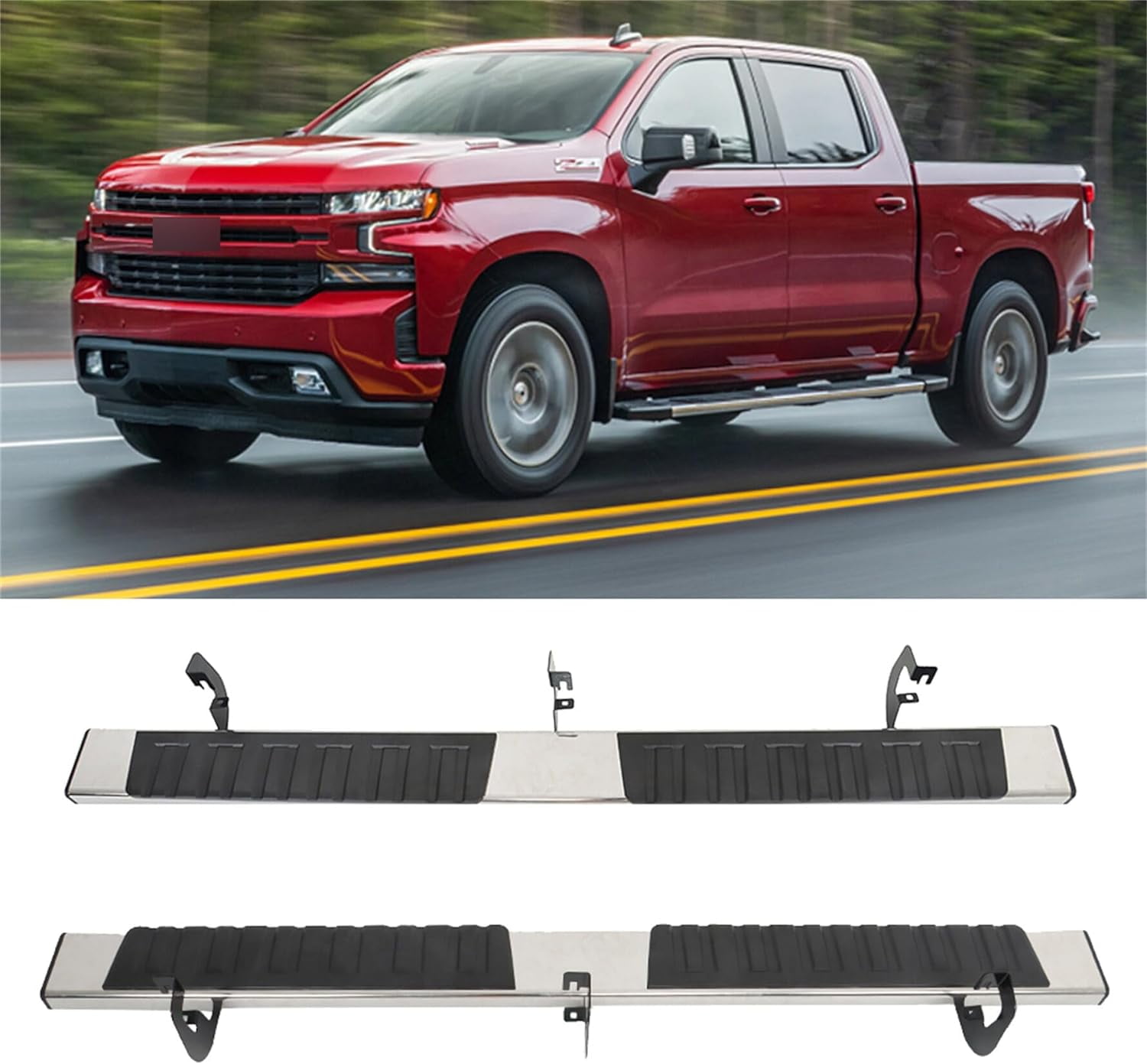 Genrics 2-Pack 6 Inches Running Boards Bars Side Steps Replacement for ...