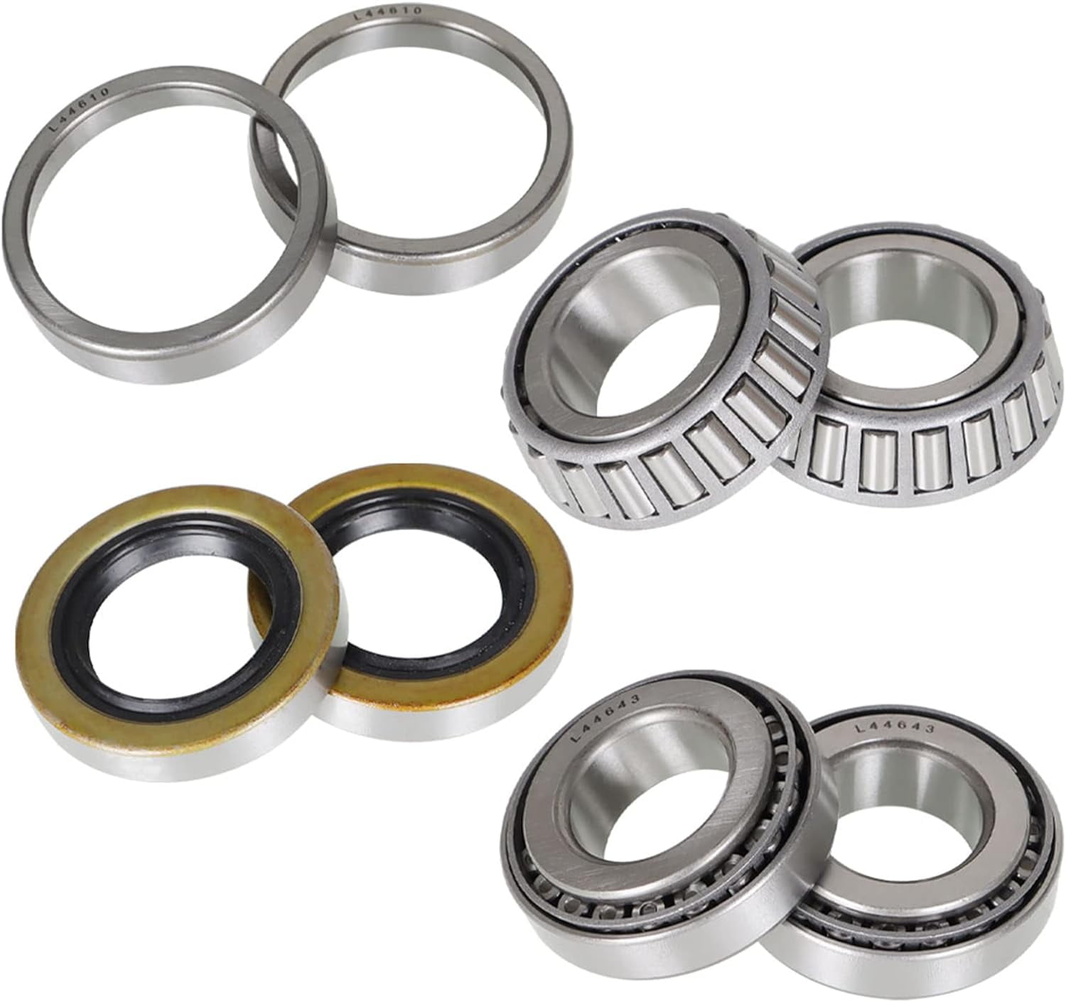 Genrics 2 Pack Golf Cart Front Wheel Hub Bearings & Seal Replacement ...