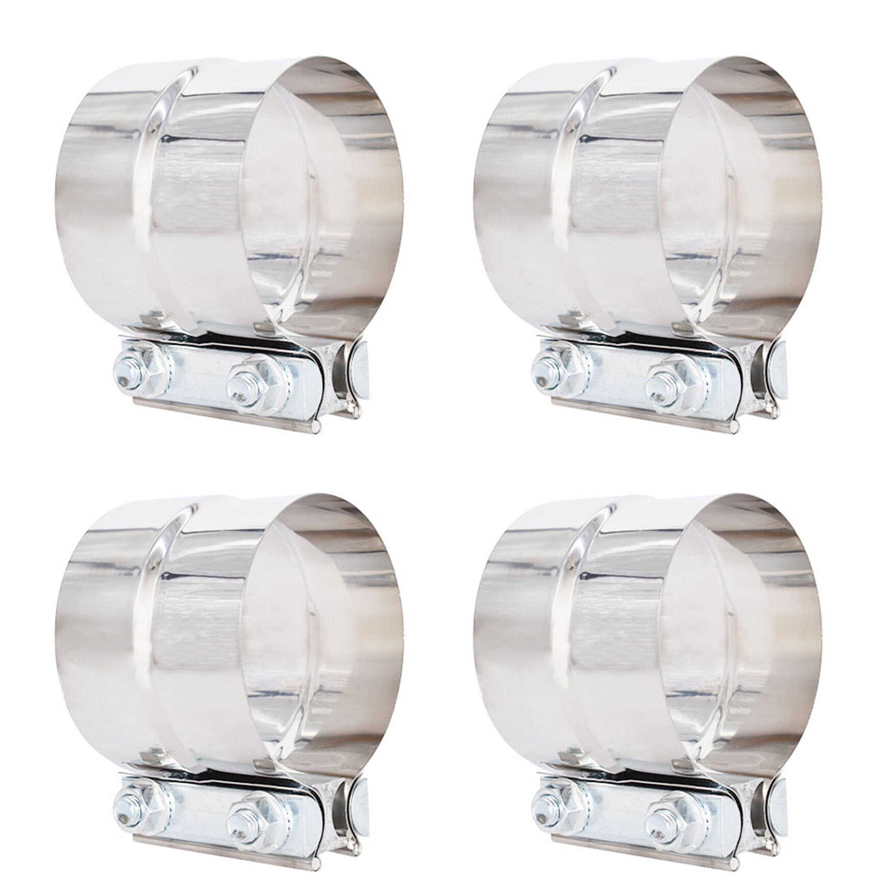 Genrics 4*3" Stainless Exhaust Clamp Step Clamps Lap Joint for Catback ...