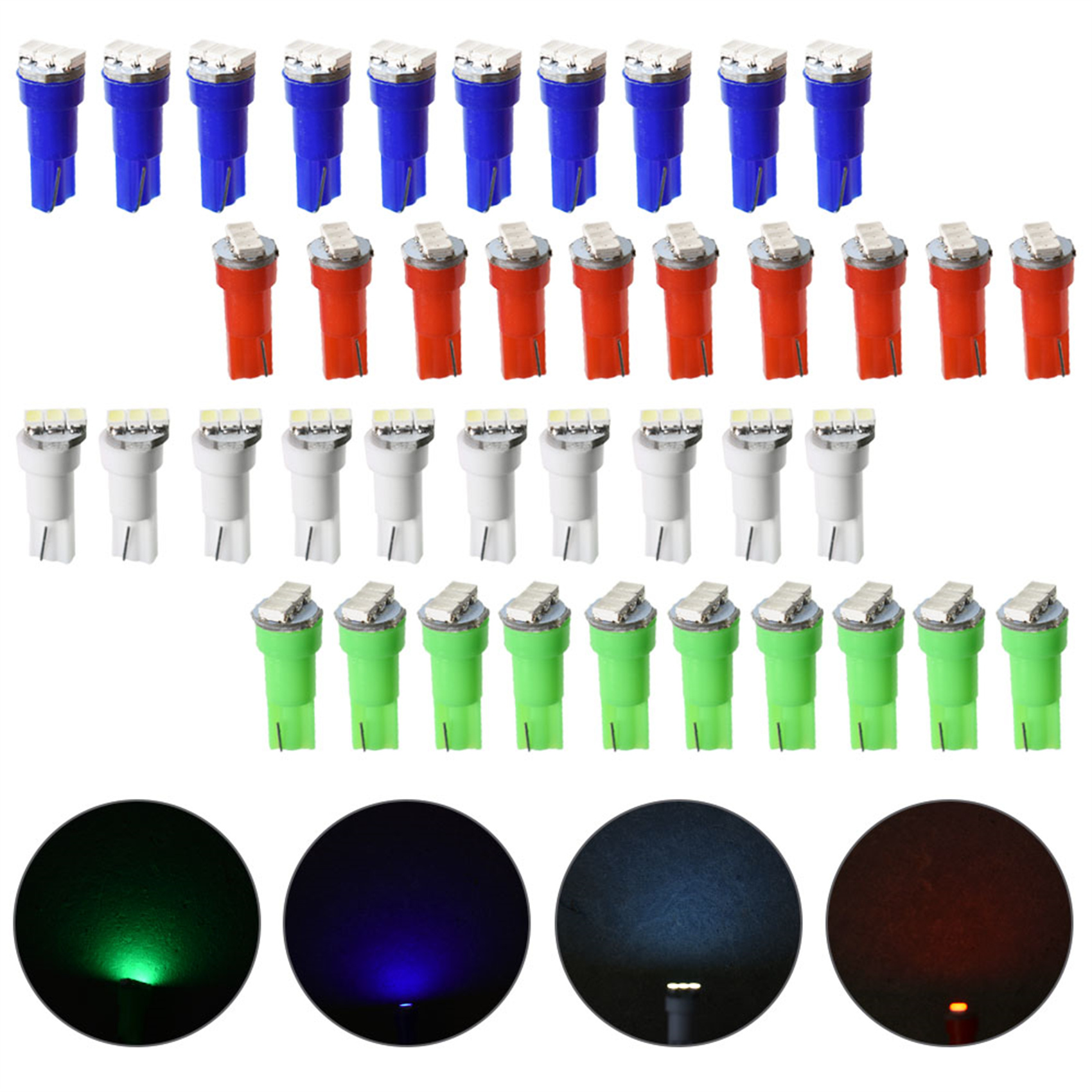 Genrics 40x T5 74 3-SMD-3014 LED Odometer dashboard Dashboard light ...