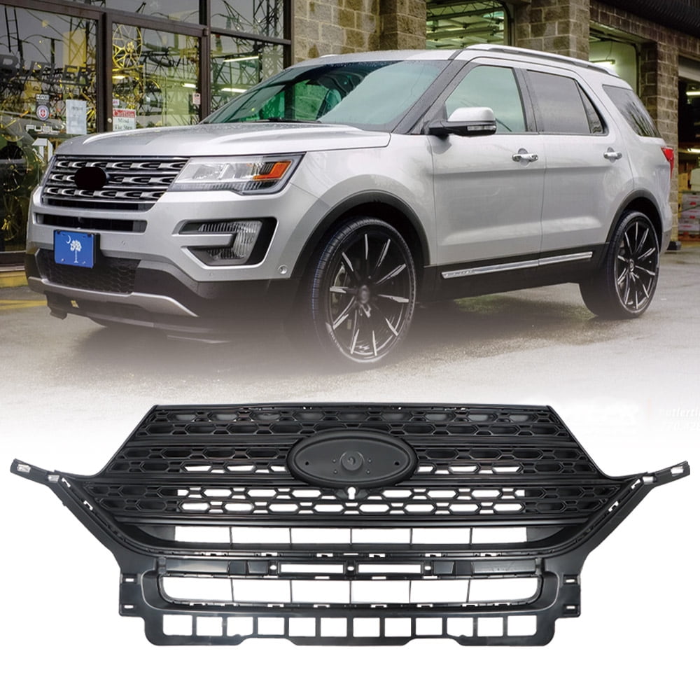 Genrics For 20-21 Ford Explorer Grille Black ASSY Plastic BASE|XLT w/o ...