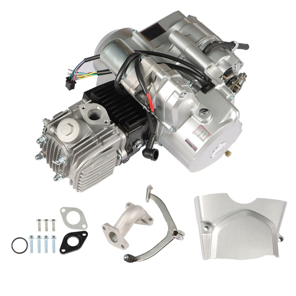 Genrics 125cc 4-Stroke ATV Engine Motor, Semi-Auto 3-Speed with Reverse ...