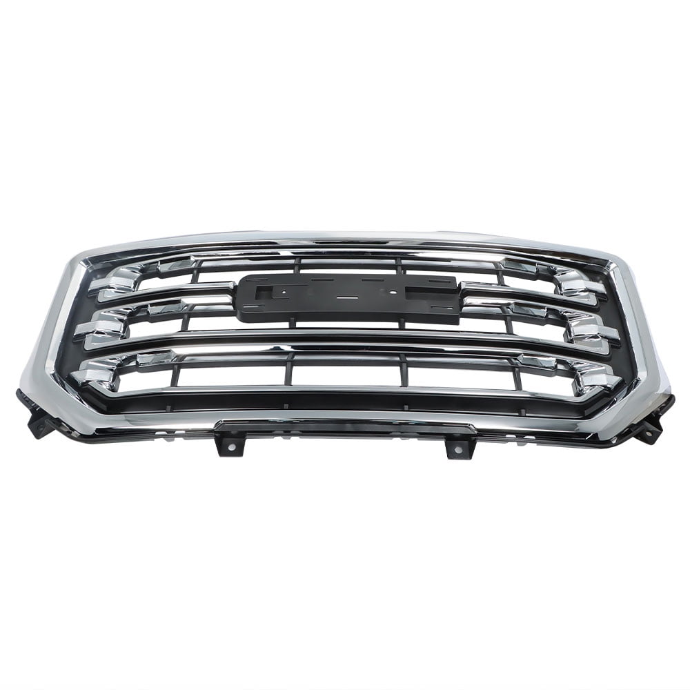 Genrics Front Bumper Grille Black Chrome For 2016-2019 Gmc Sierra 1500 ...