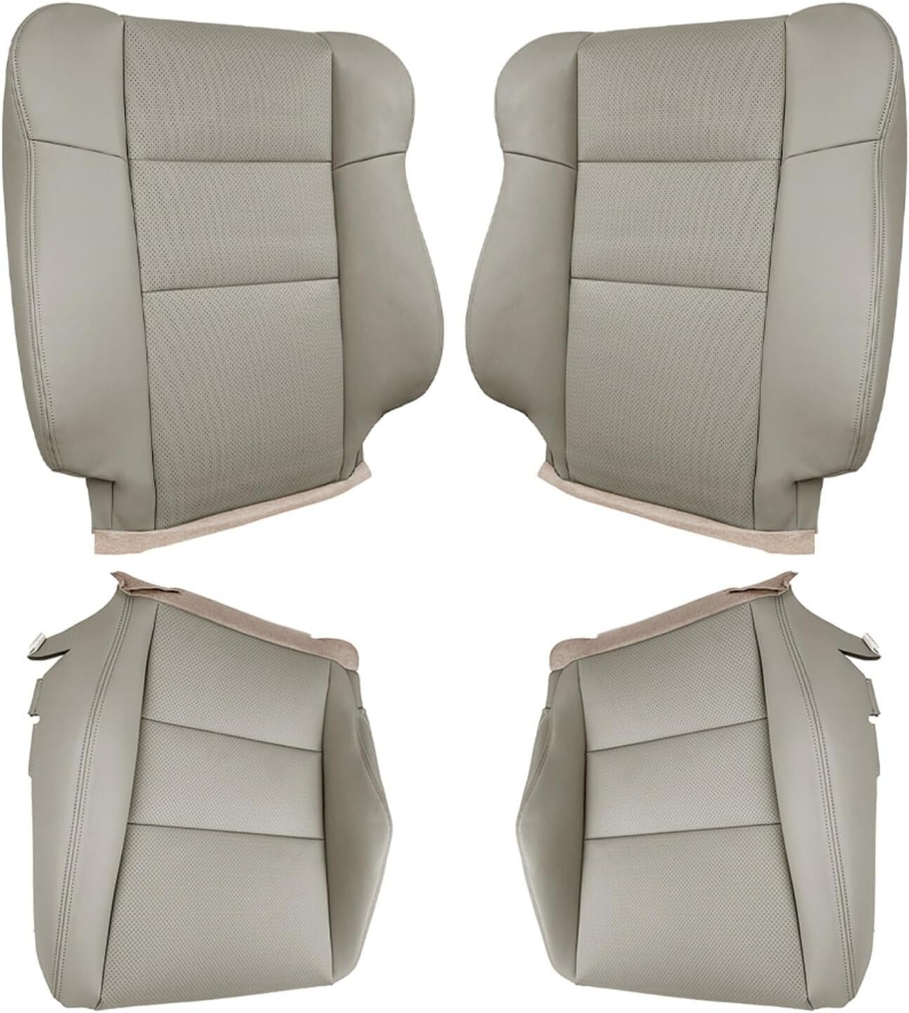 Genrics Front Driver Passenger Perforated Leather Cover Gray ...