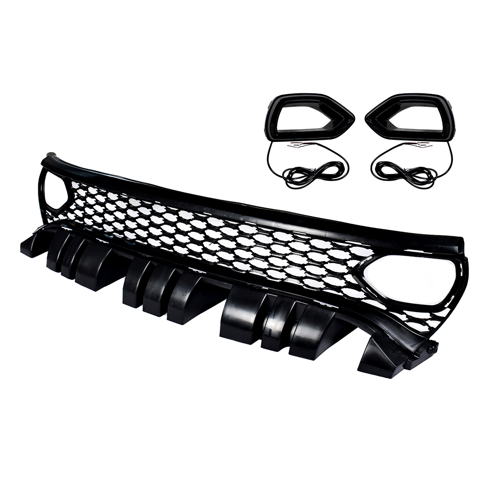 Genrics Front Upper Grille w/ LED Lights For 2015-2022 Charger SRT Scat ...