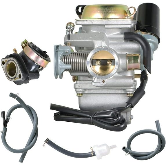 Genrics Go Kart Carburetor Kit with Intake Manifold Boot PD24J ...
