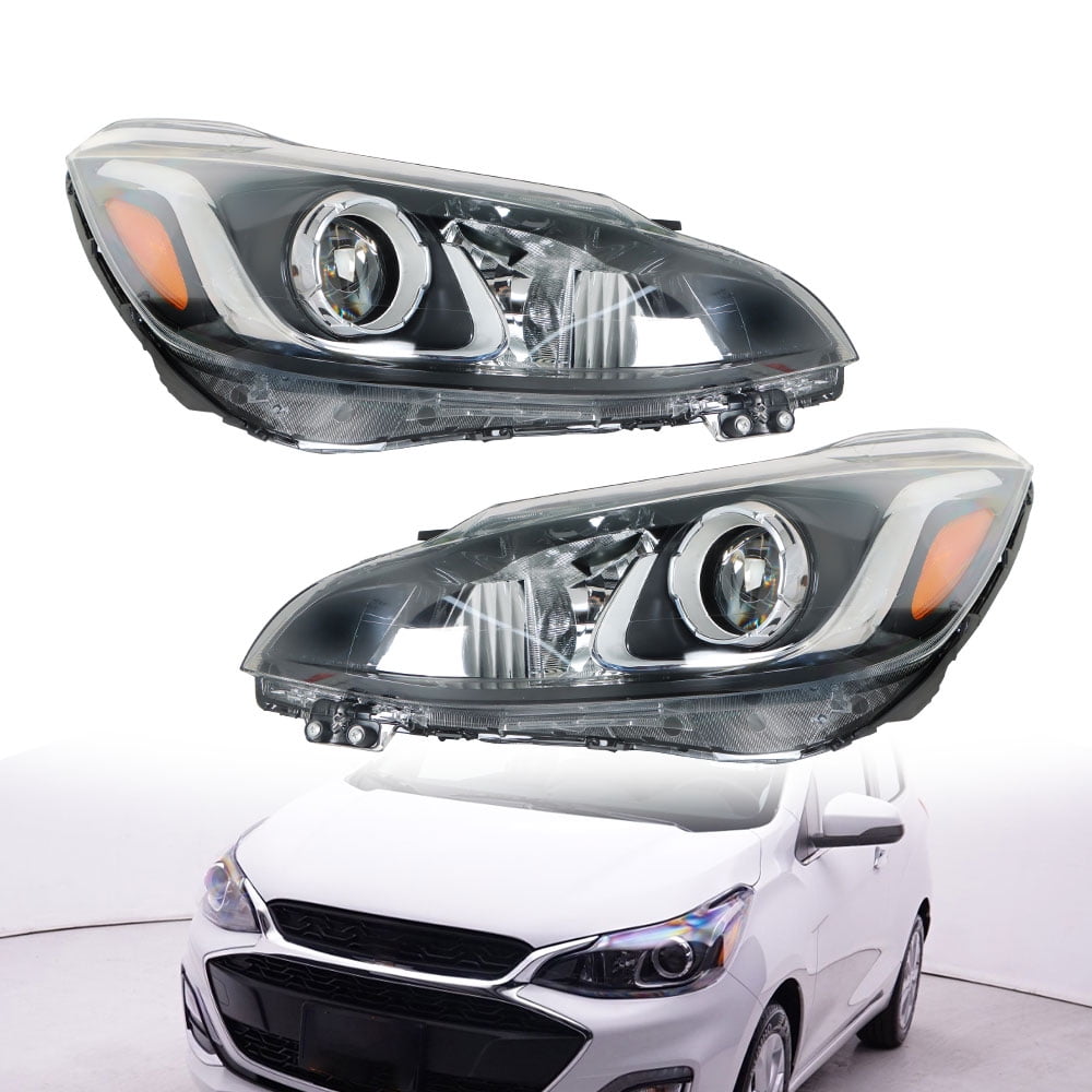 Genrics Halogen Headlights Front Headlamp Replacement for 2019 2020 2021 2022 Chevy Spark ...
