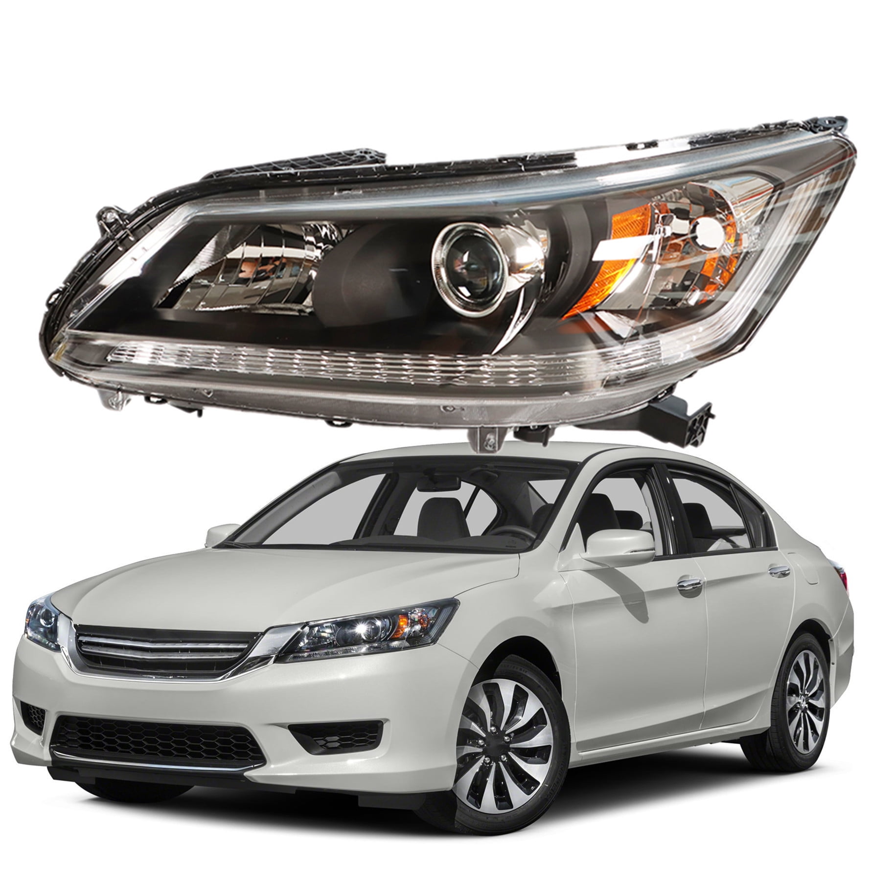 Genrics Headlight Assembly Replacement for 2013-2015 Honda Accord Sedan ...