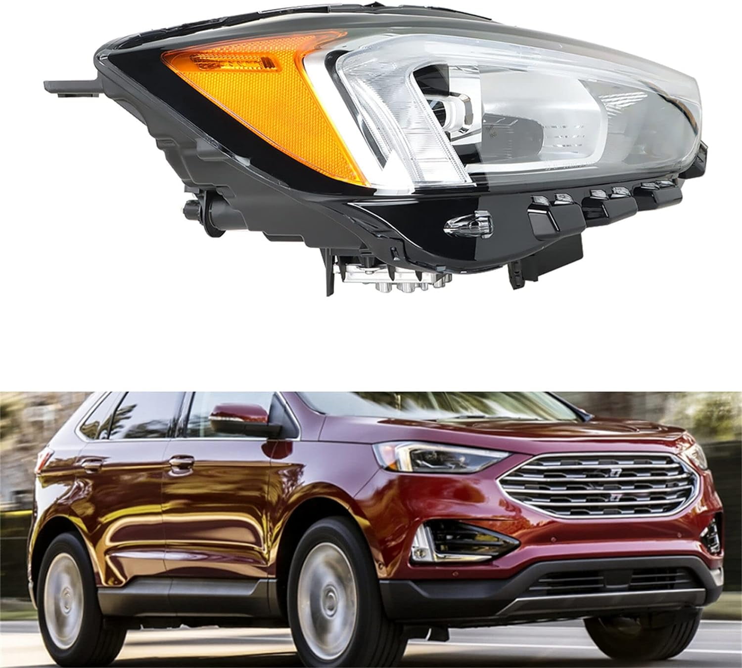 Genrics Headlight Assembly Replacement for Ford Edge 2019 2020 2021 ...