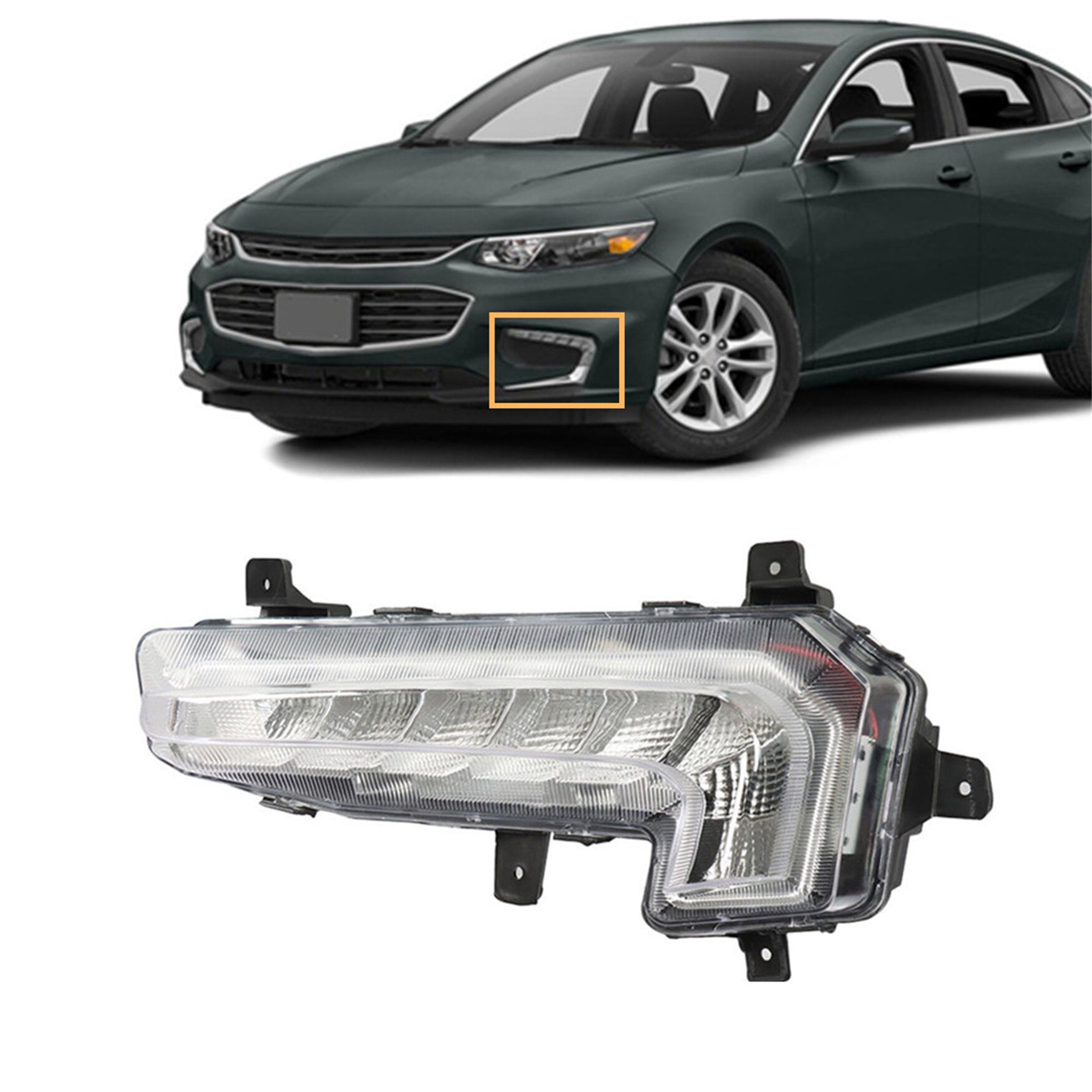 Genrics Left Daytime Running Lights Fog Lamps 22982838 22982837 Bumper ...