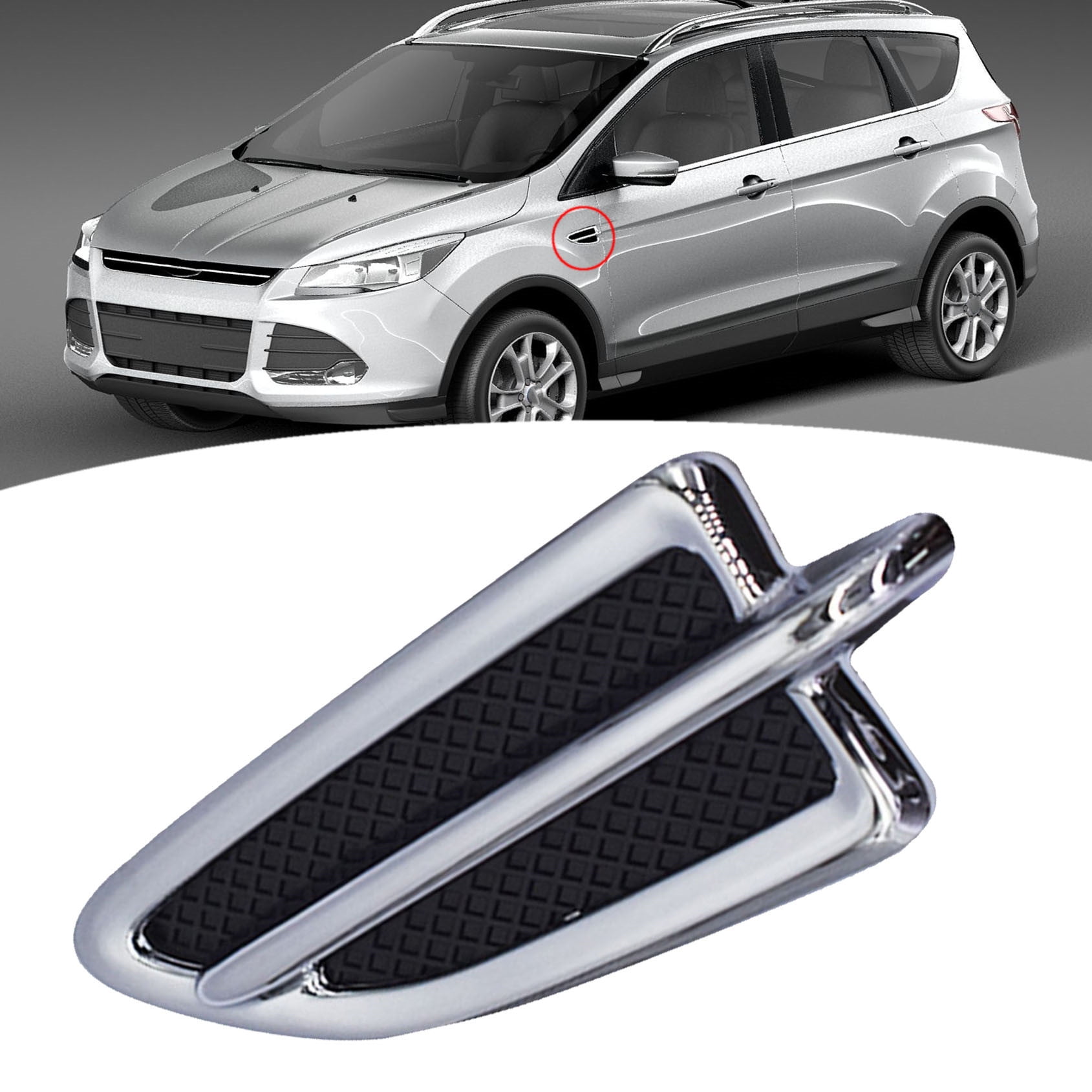 Genrics Left Driver Side Fender Chrome Emblem Moulding For Ford Escape ...