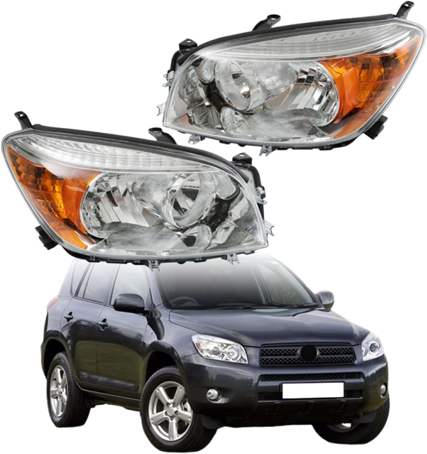 Genrics Left & Right Front Headlights Assembly Replacement for Toyota ...
