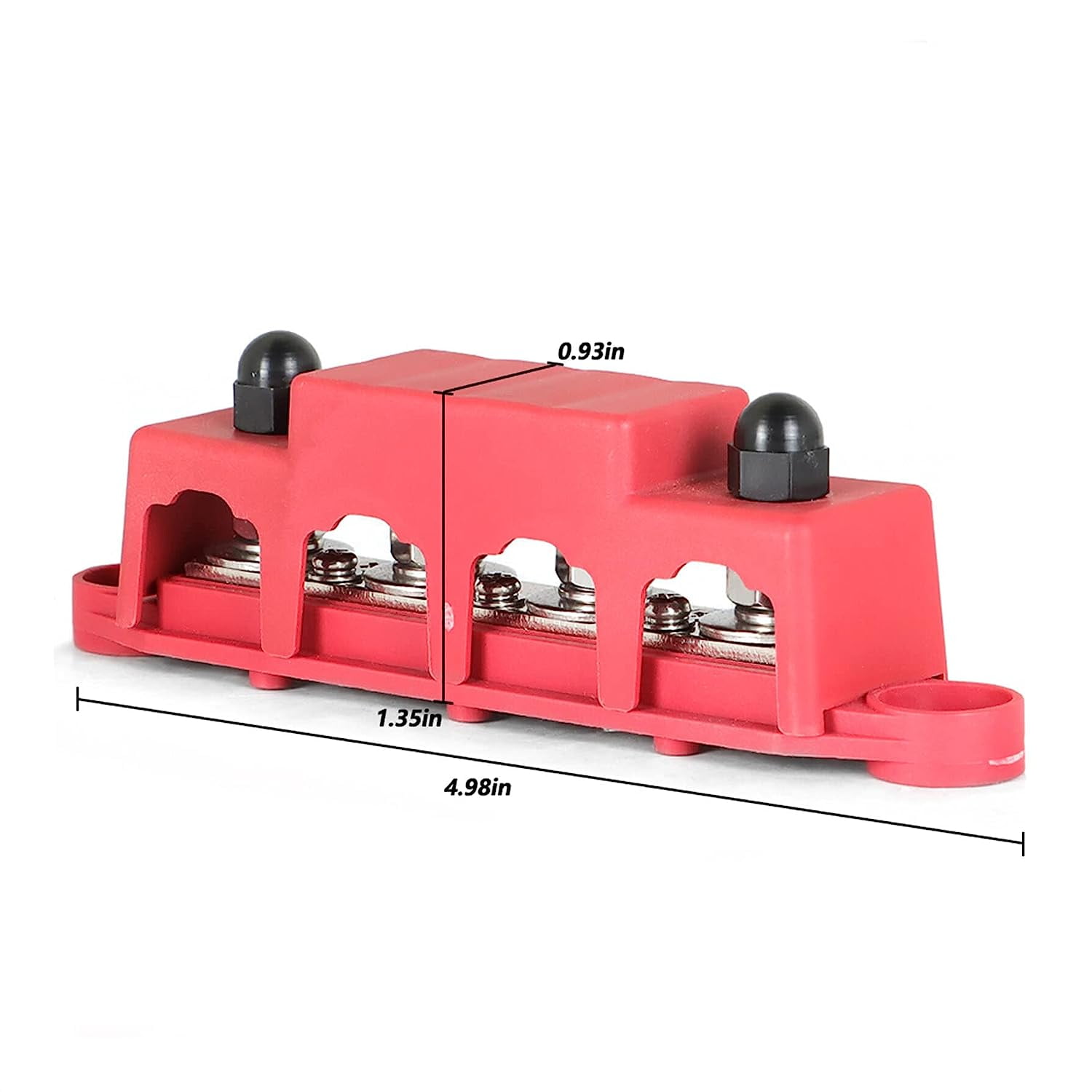 Genrics NEW 4 Post Busbar Bus Bar Power Distribution Block 12V 250A ...