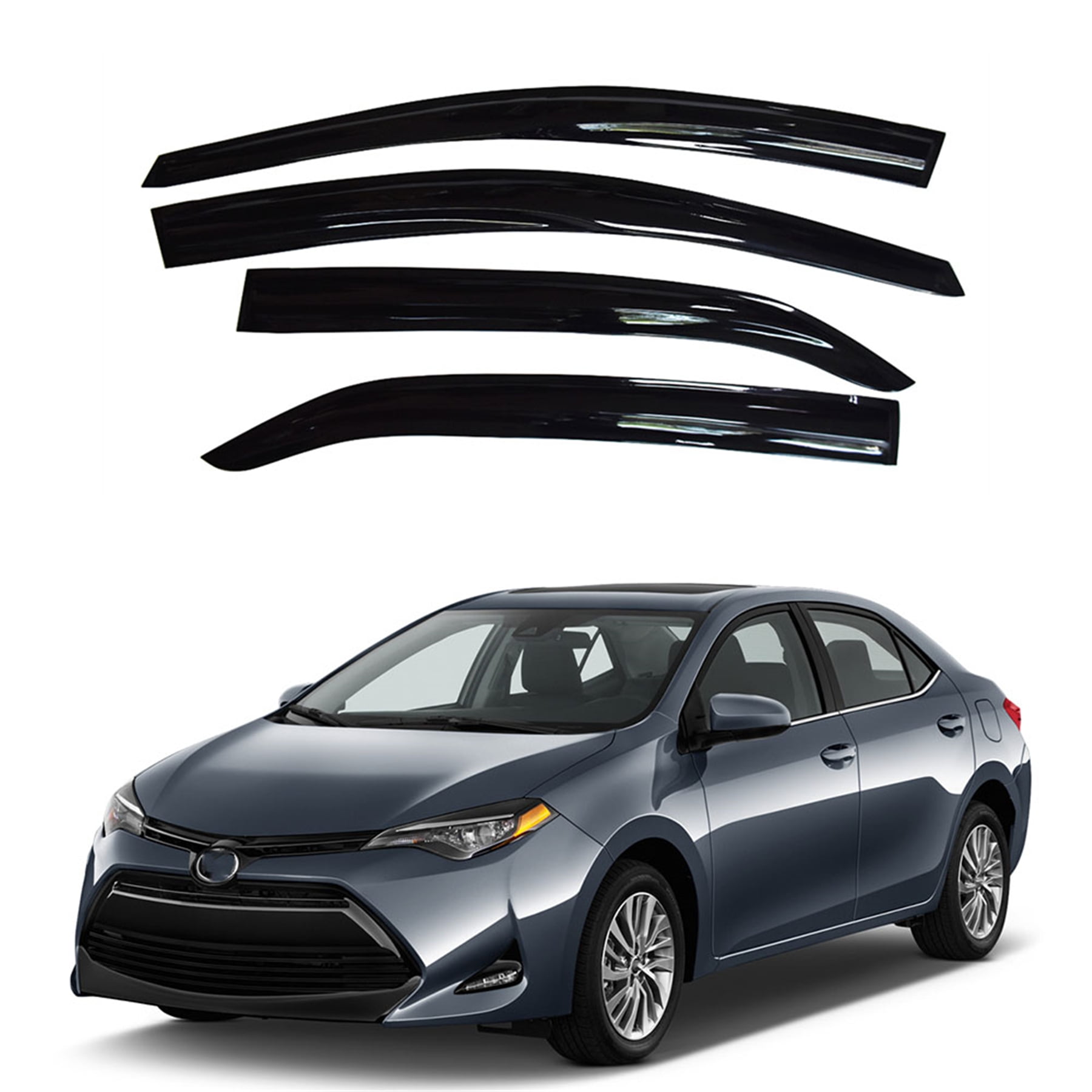 Genrics New Window Visor Vent Sun Wind Rain Deflector Fit for Toyota 14 ...