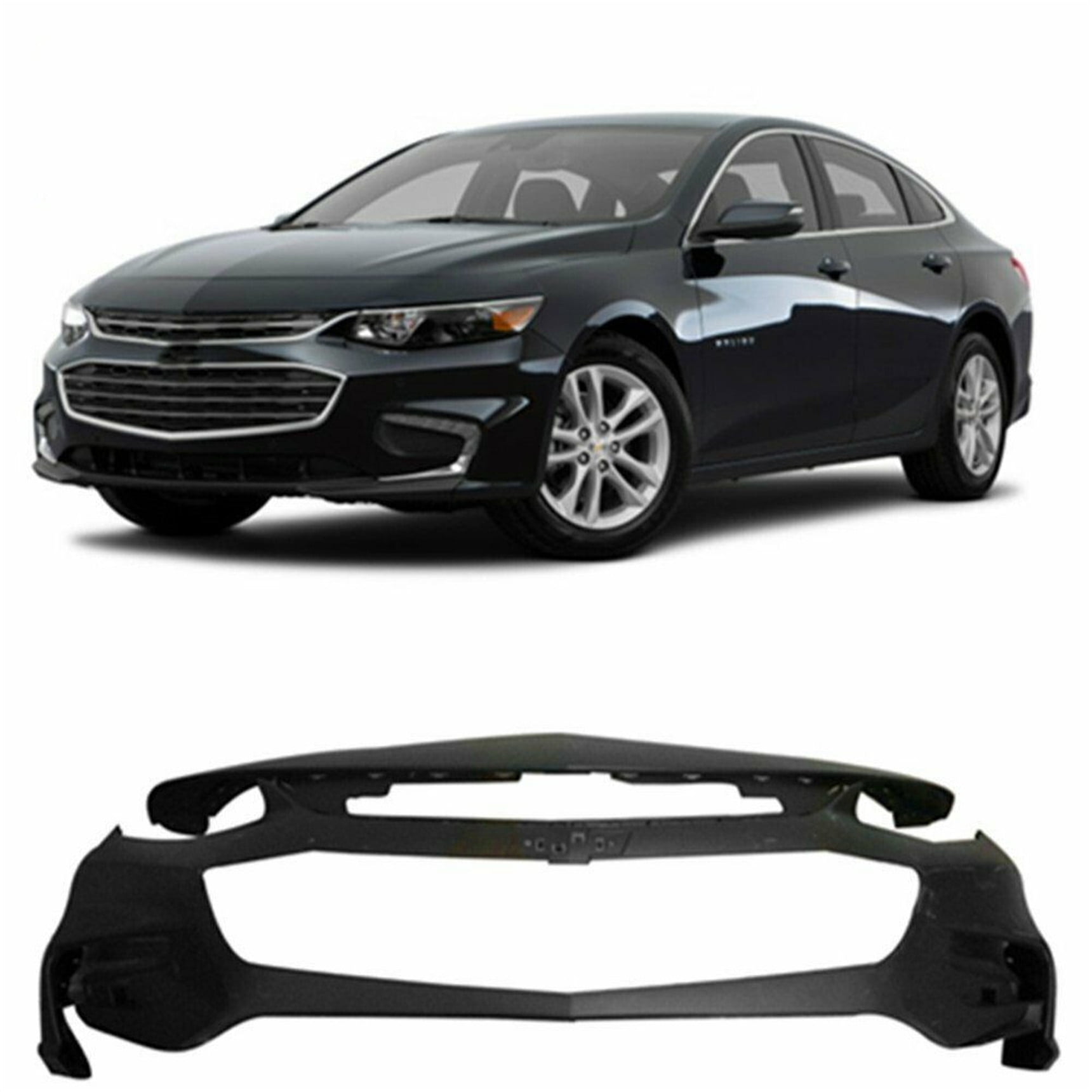 Genrics Primered Front Bumper Cover Fascia Replacement for 2016-2018 ...