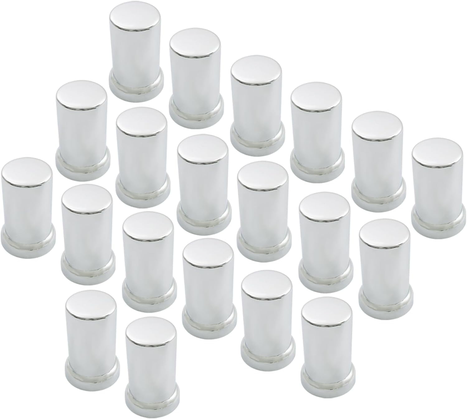 Genrics Push-on Lug Nut Cover Chrome Nuts with Flange 3-3/8 Tall ...